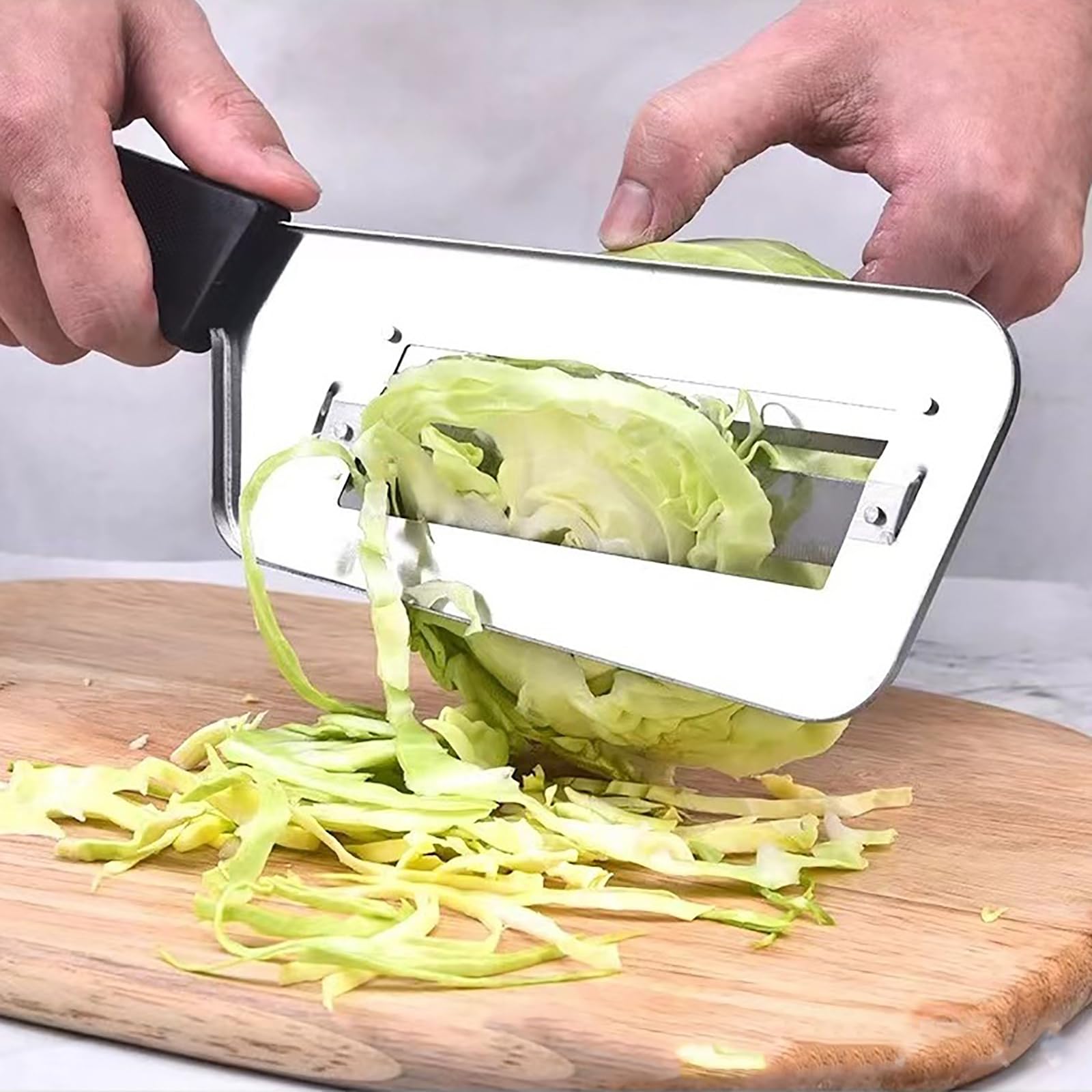 Manual Food Chopper Stainless Steel Vegetable Shredder Knife - Dual ...