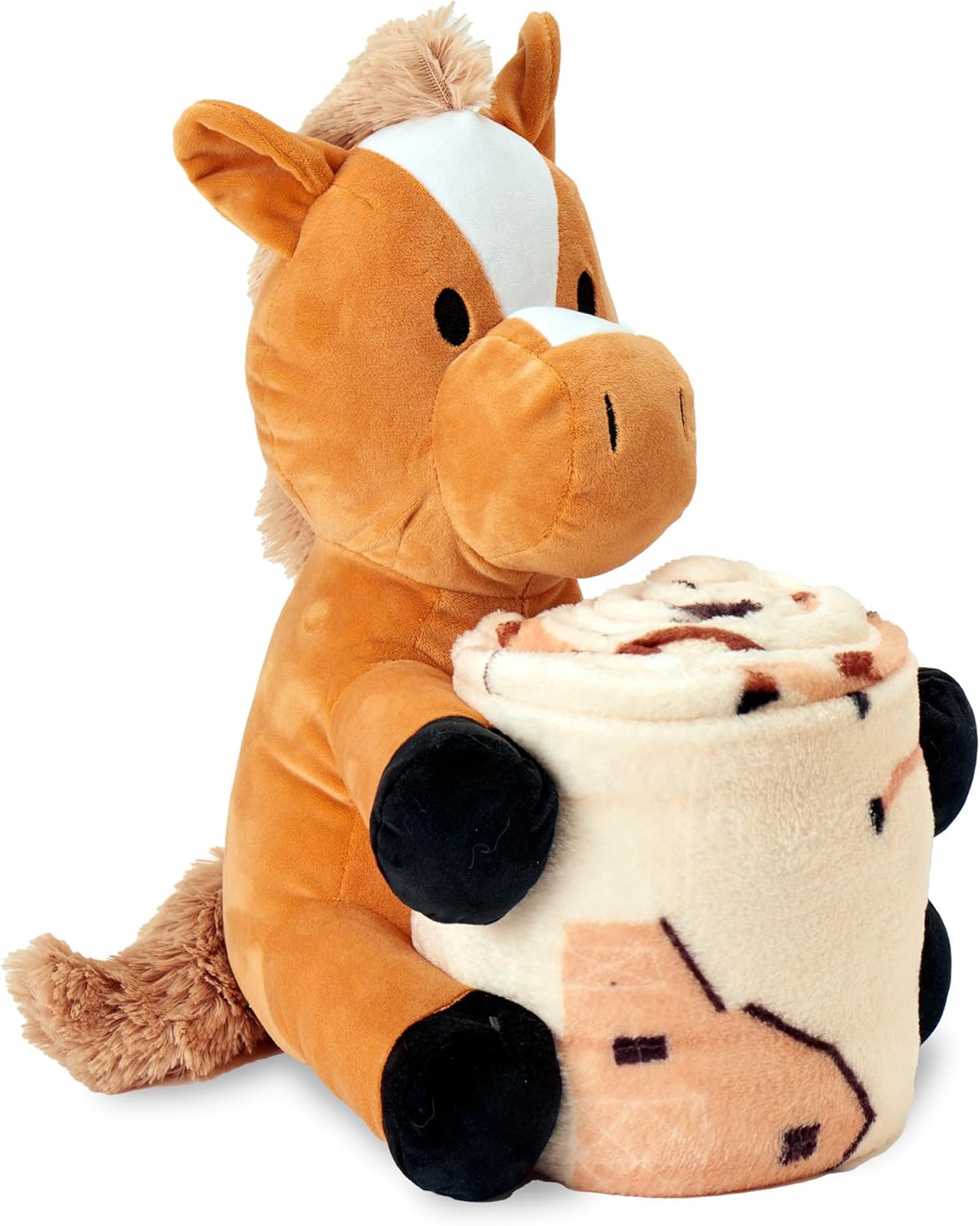 Amazon.com: ROLLEE POLLEE Northwest Farm Horses Hugger Pillow & Silk ...