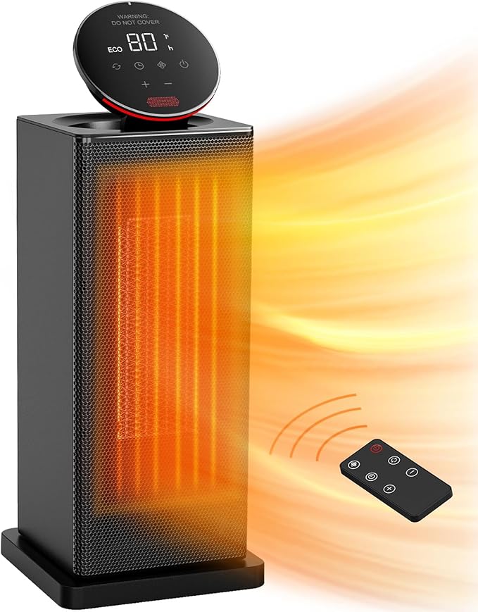 Space Heater,1500W Oscillating Heater for Indoor Use with ECO ...