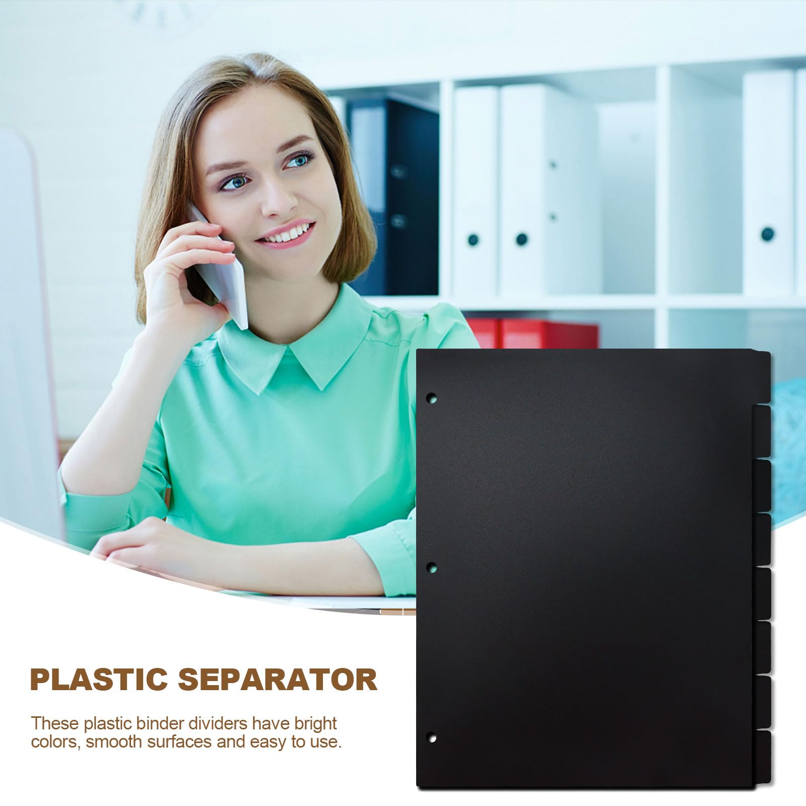 Snapklik.com : Koqye Durable Plastic Dividers For 3 Ring Binders, 8-Tab ...