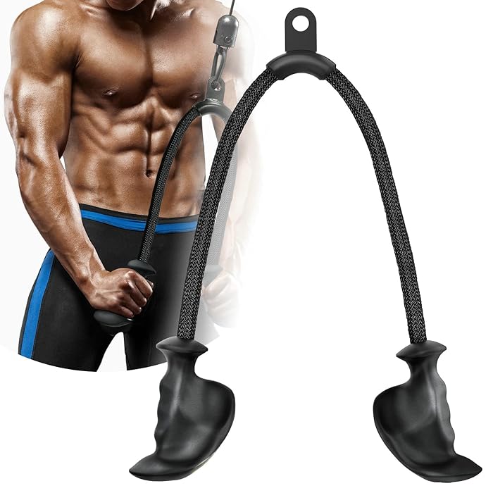 Buy YODOTE Ergonomic Tricep Rope Cable Attachment for Gym - Anti-Slip ...