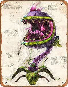 Amazon.com : Tin Sign Vintage Plants Vs Zombies,Chomper,Chomper Print,N ...