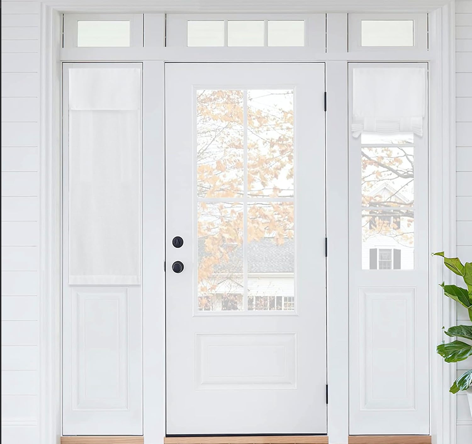 Amazon.com: RYB HOME Faux Linen Blended Curtain for Classroom Glass ...