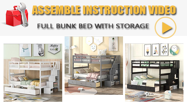 Watch Assemble Instruction Video for Full Bunk Bed with Storage on ...