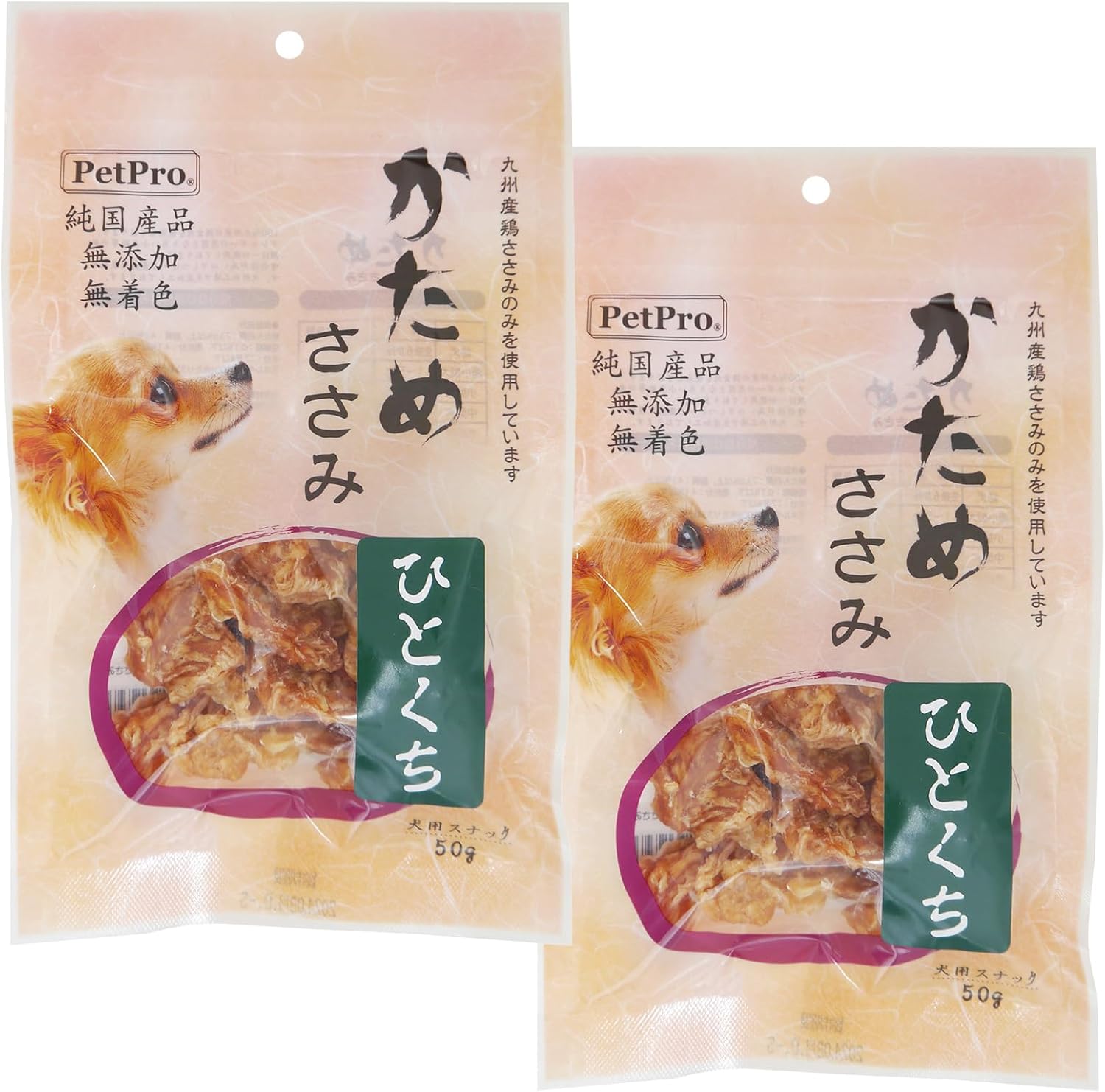 Amazon | ペットプロ 純国産かためささみひとくち 50g×2個セット | PetPro | ジャーキー 通販