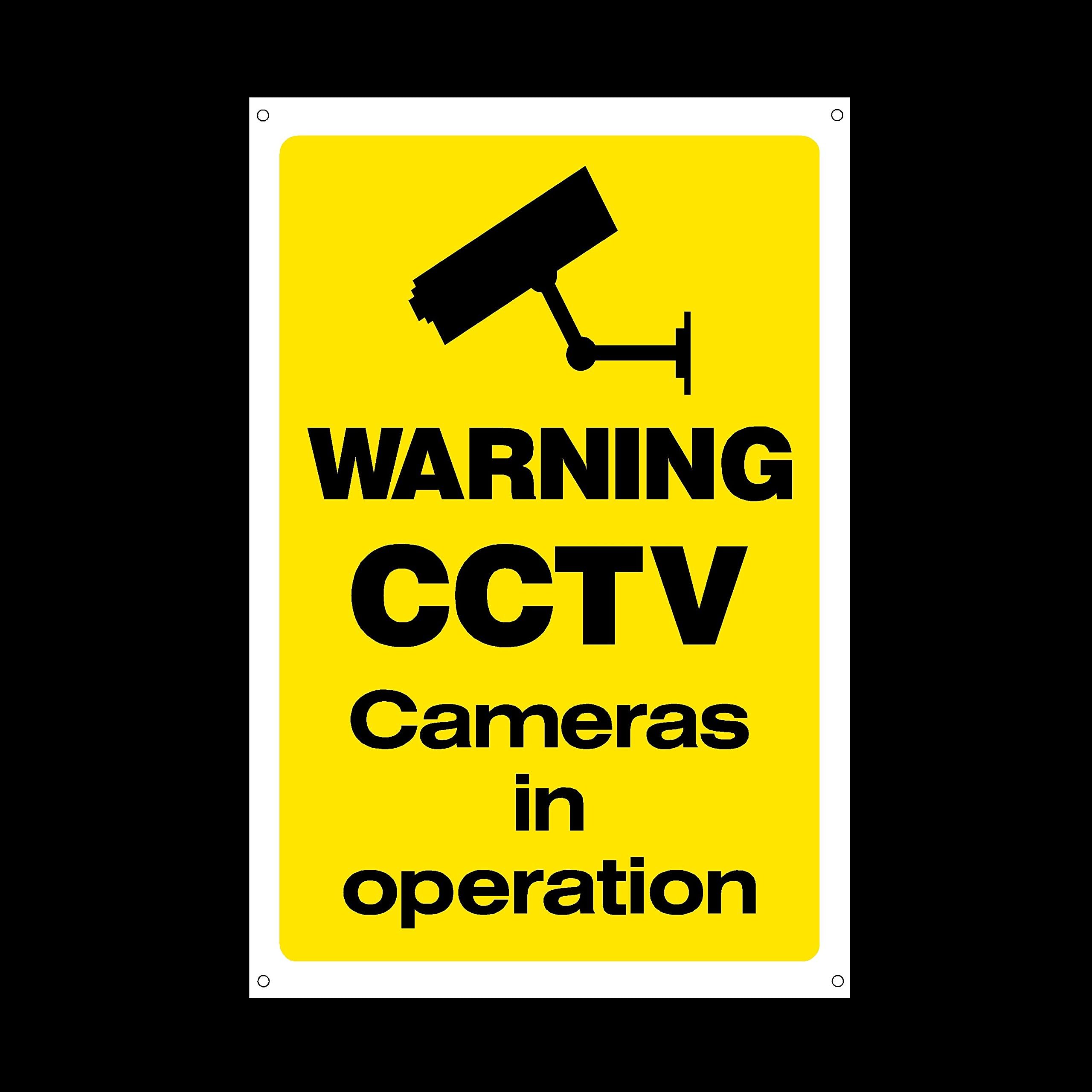 CCTV in Operation Plastic Sign with 4 Pre-Drilled Holes - Security ...