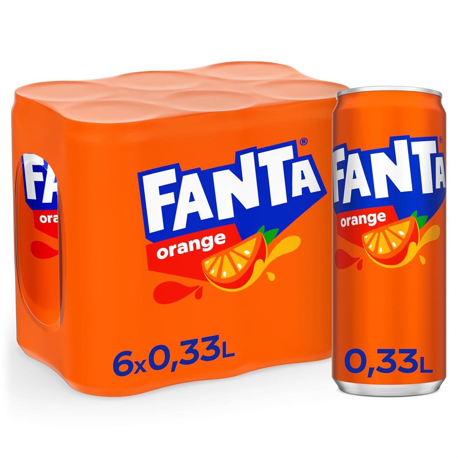 Fanta Orange Dosen, 6 x 330 ml, prickelnd und erfrischend