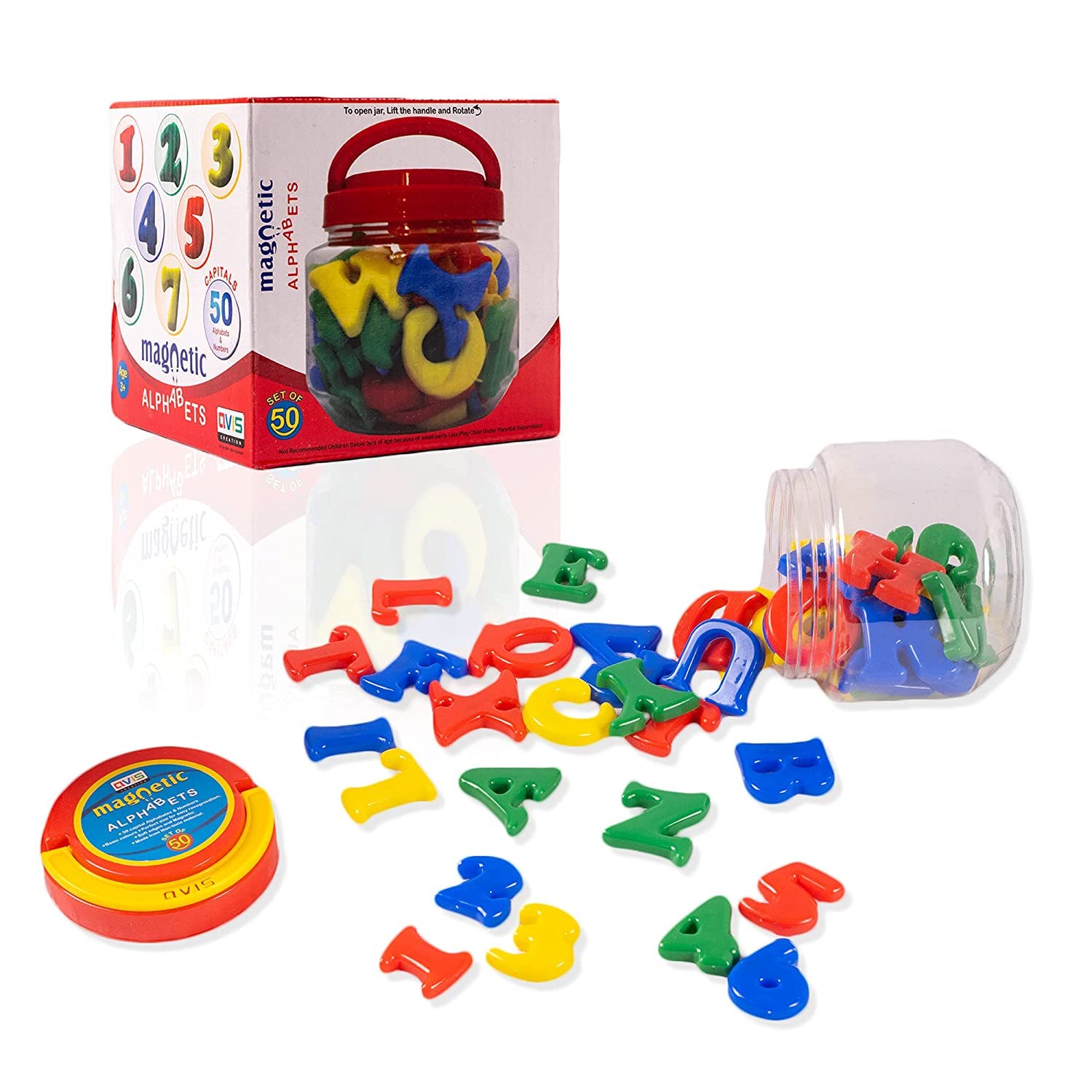Buy Toy World Educational Magnetic Alphabet Jar for Kids Toddler to ...