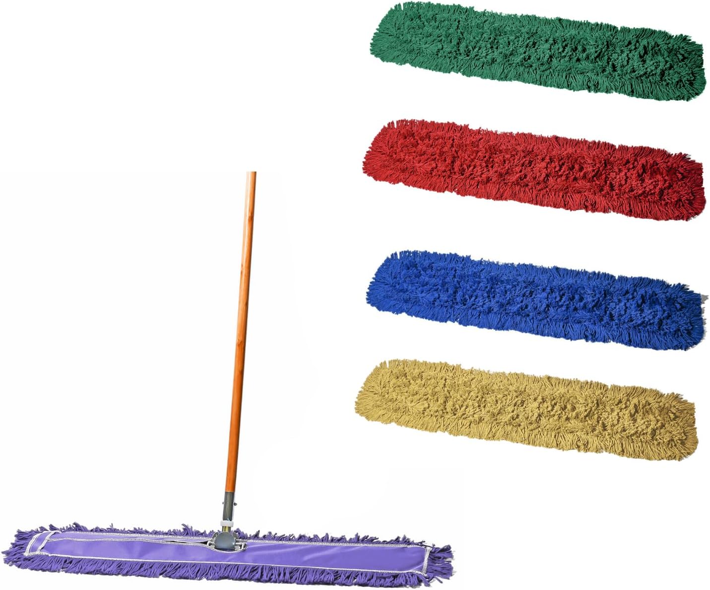 Amazon.com: 36 Inch Purple Dust Mop with Wood Handle and 36 Inch Dust ...