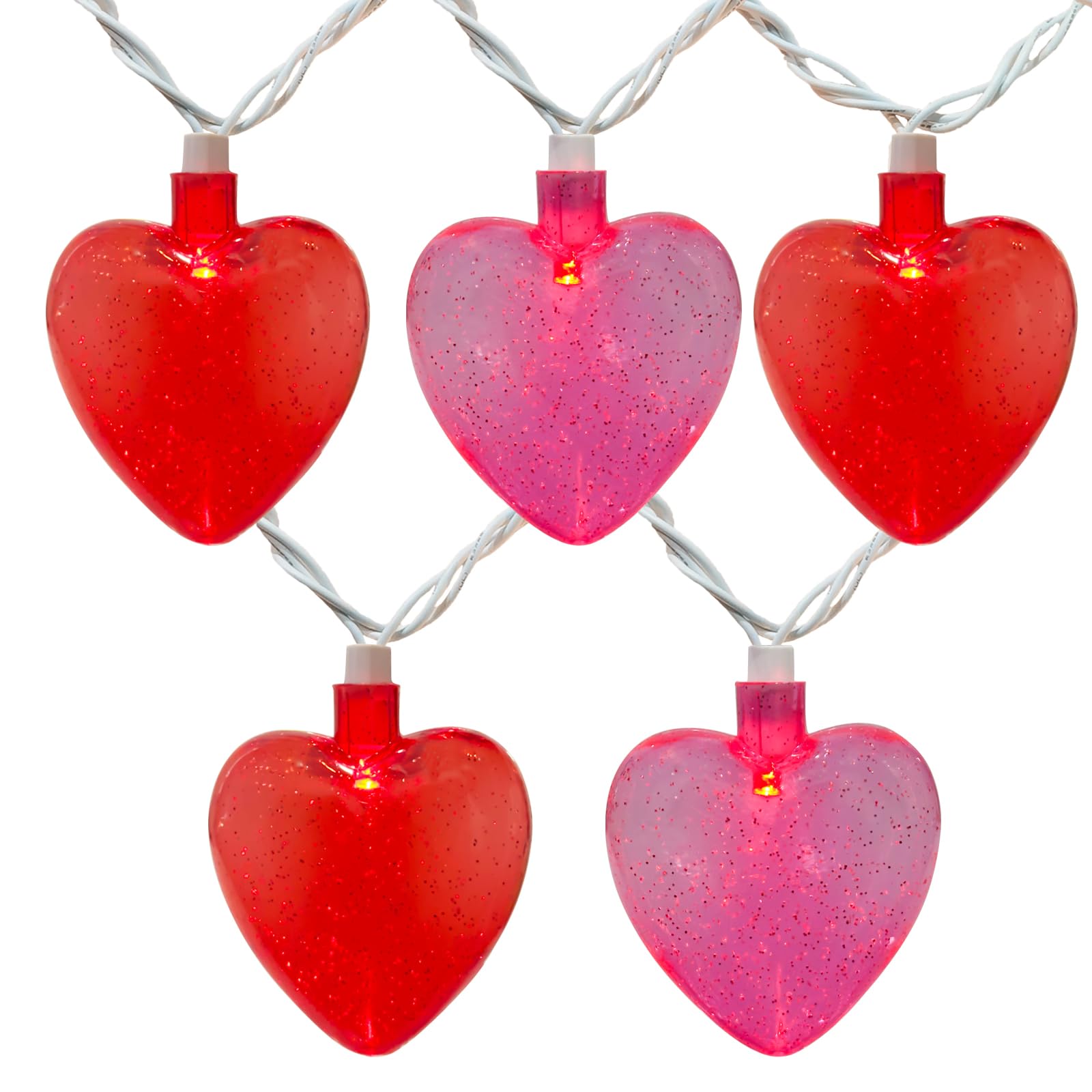 Amazon.com: Romasaty 8.5 Ft Heart String Lights, Valentines Day ...