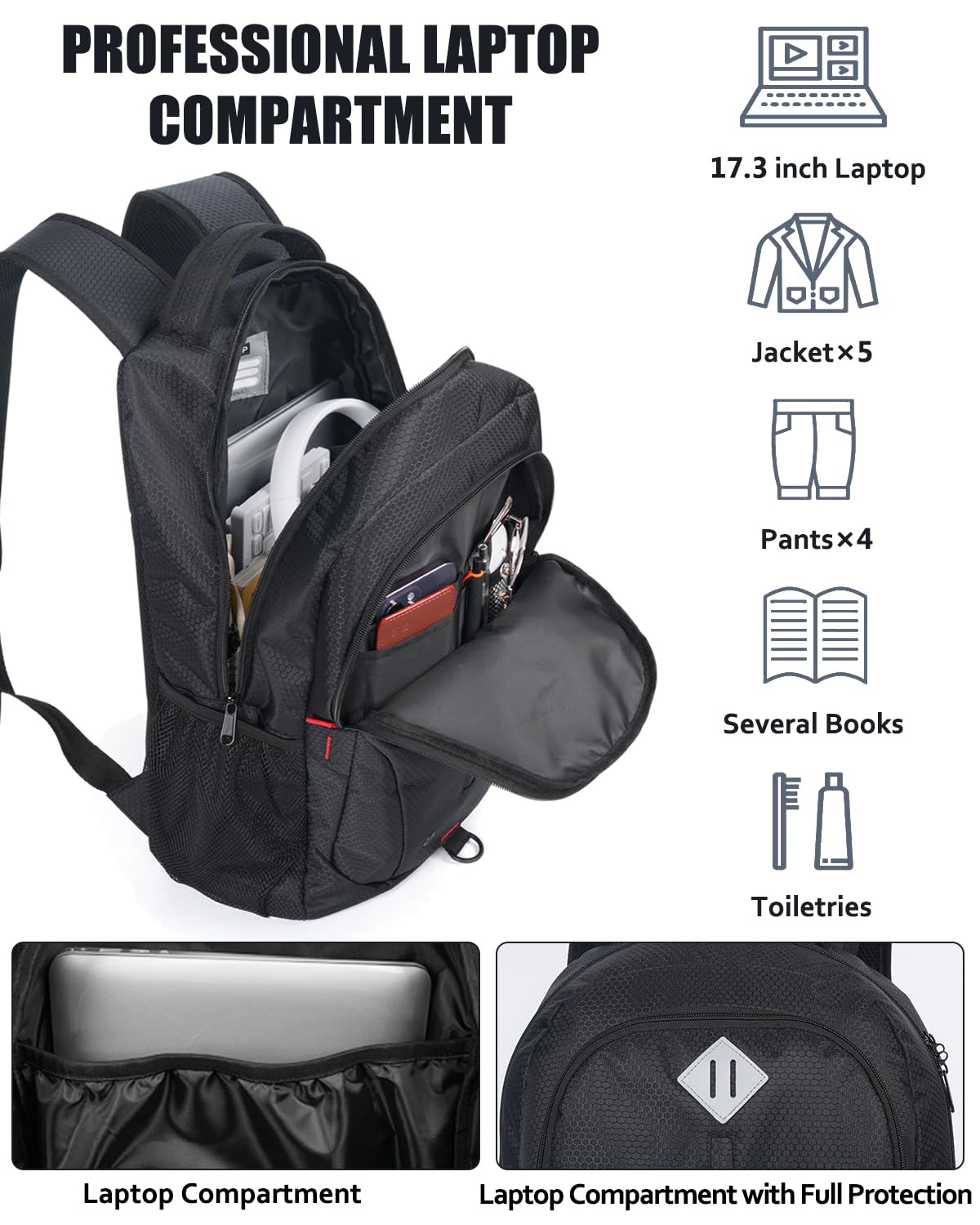 Snapklik.com : 丨Lightweight Travel Laptop Backpack,Water Resistant ...