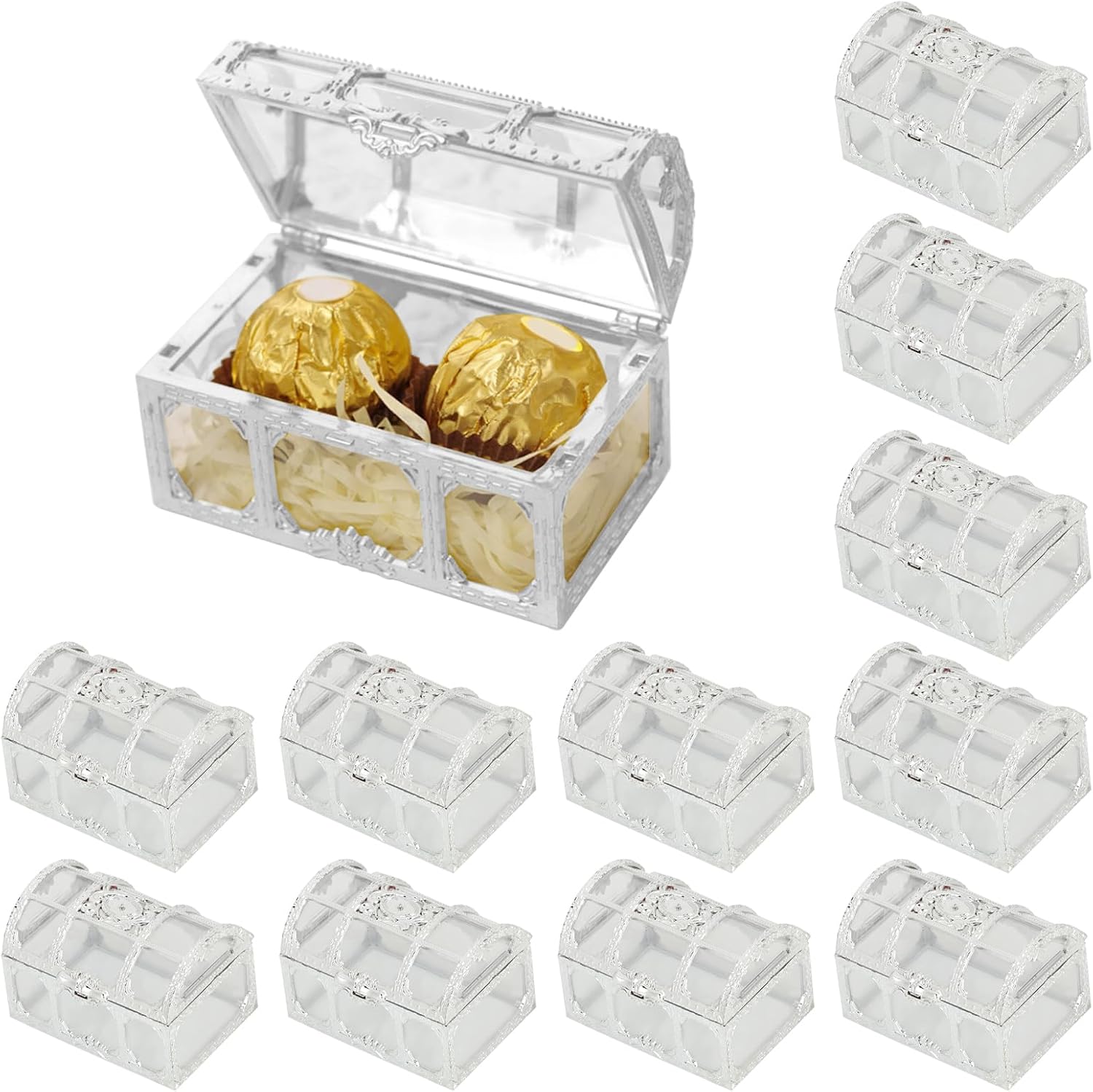 Amazon.com: HERCHR 12pcs Party Favor Boxes, Clear Favor Gift Boxes ...