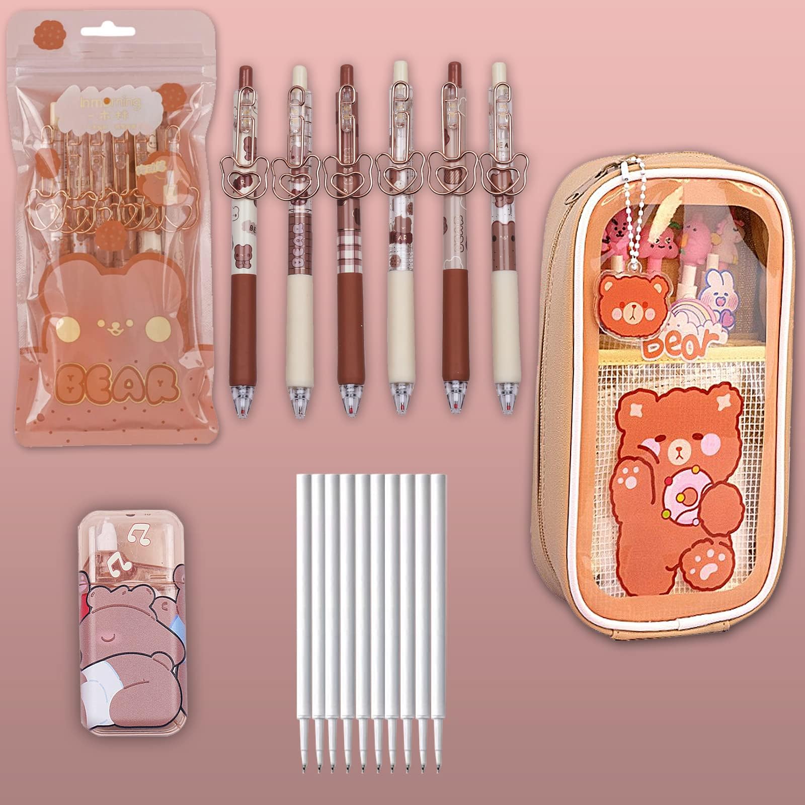 Amazon.com: Geyoga 71 Pcs Cute Aesthetic Stationery Set Kawaii ...