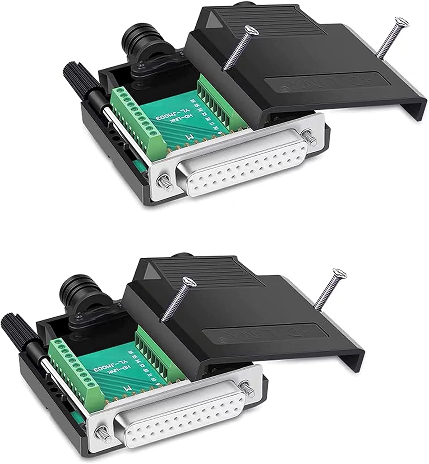 PENGLIN 2PCS DB25 Solderless Female RS232 D-SUB Serial Adapters, 16mm ...