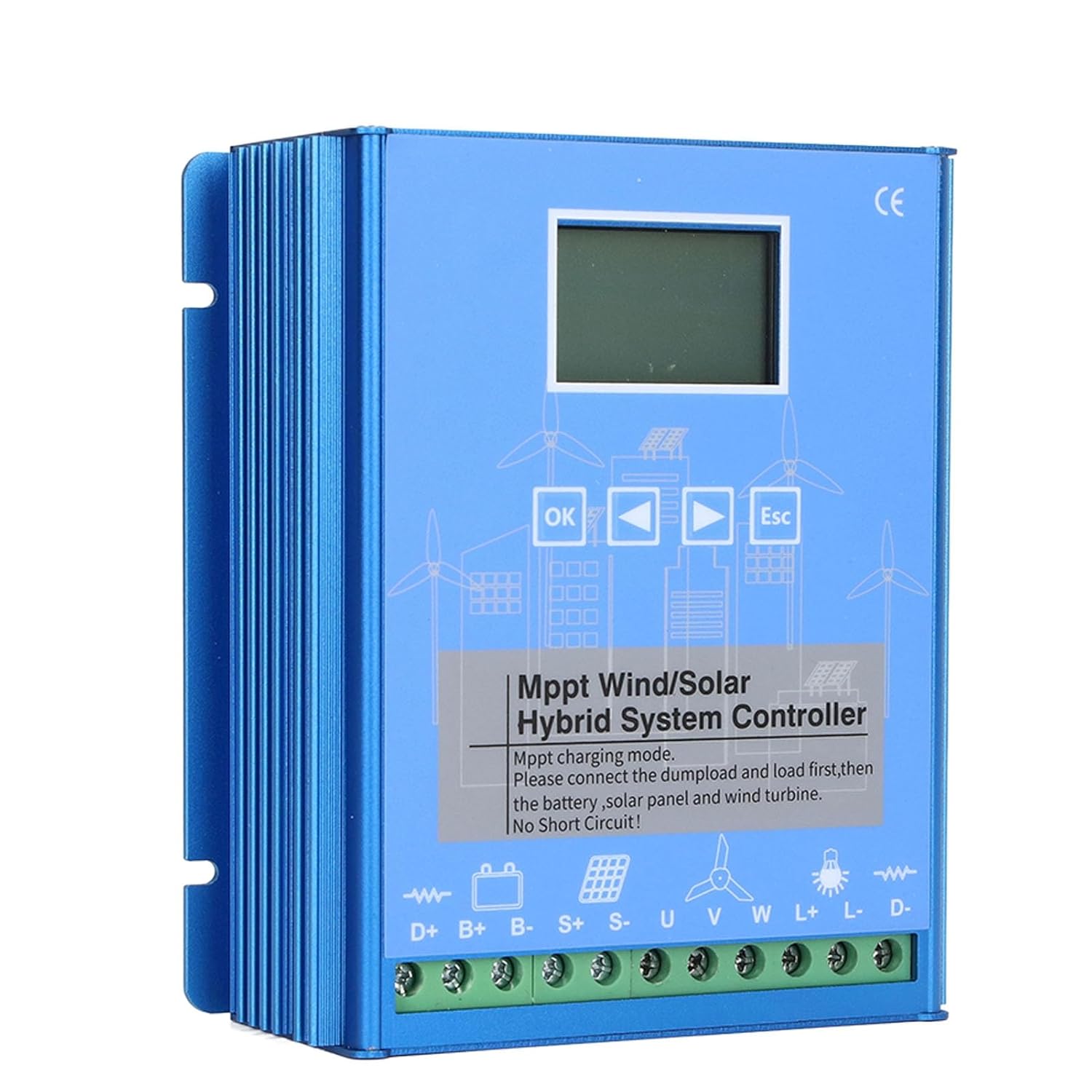 Wind Solar Hybrid Charge Controller, MPPT, 24V 48V, LCD Energy Charge ...