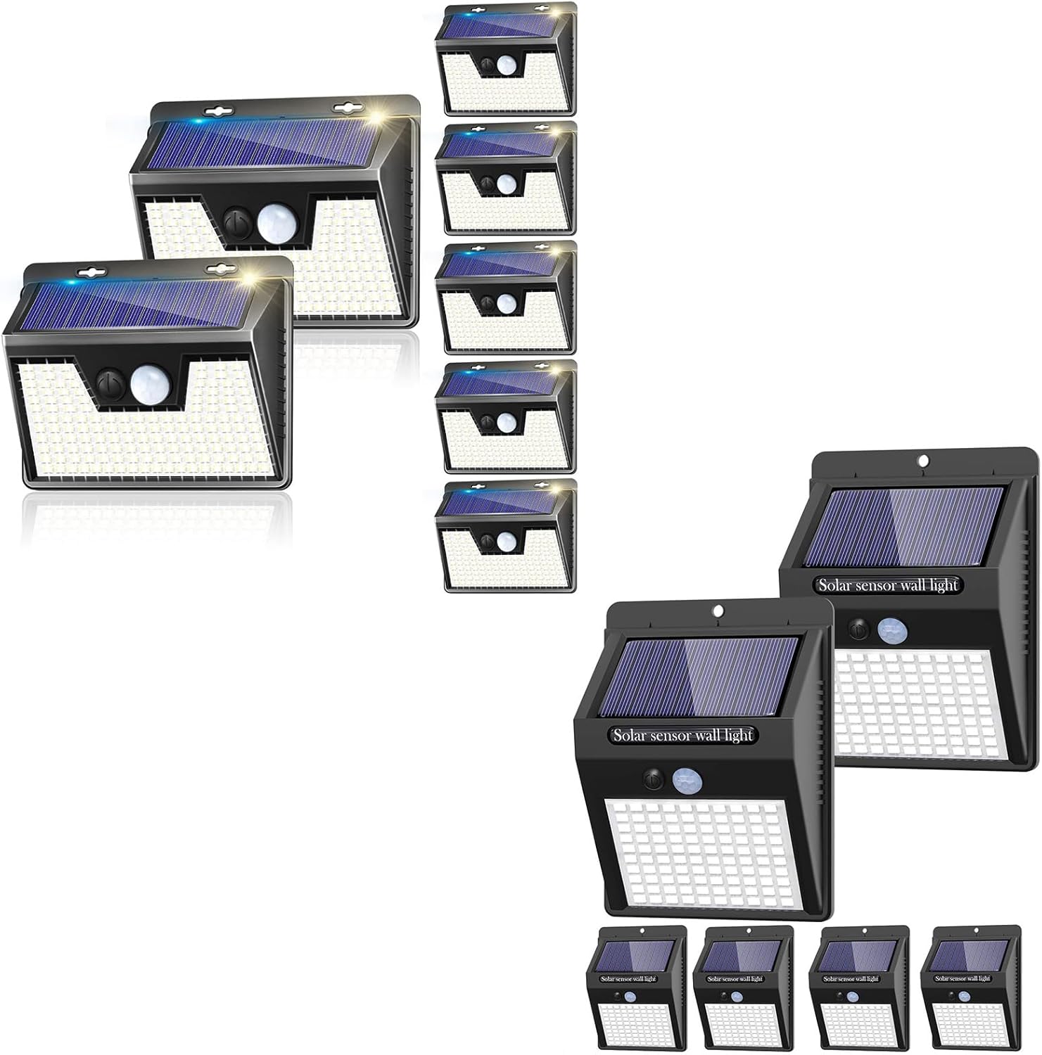 7 Pack + 6 Pack Solar Lights Outdoor, 3 Modes Solar Security Lights ...