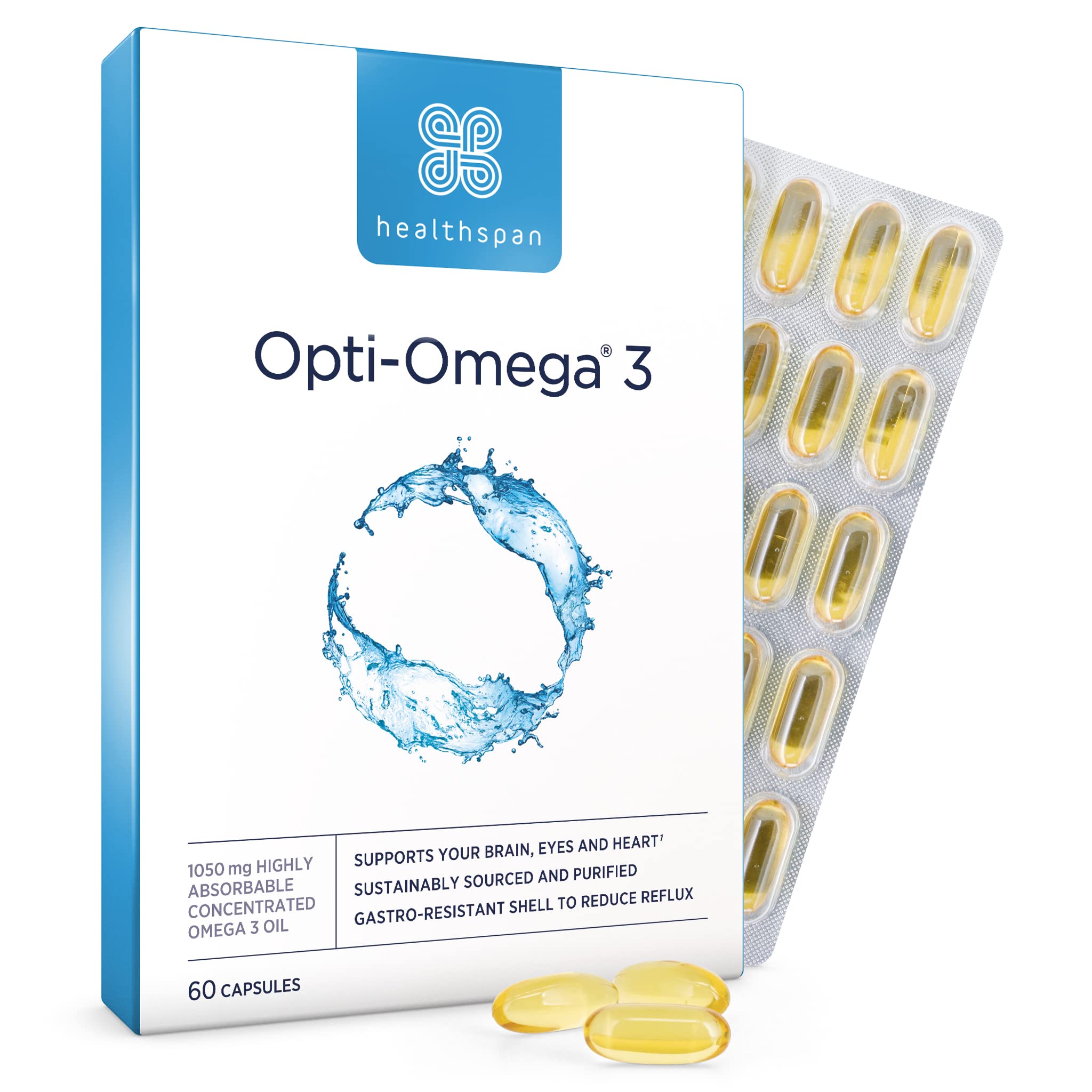 Healthspan Opti-Omega 3 (2 Months' Supply) | Optimal Absorption Omega 3 ...
