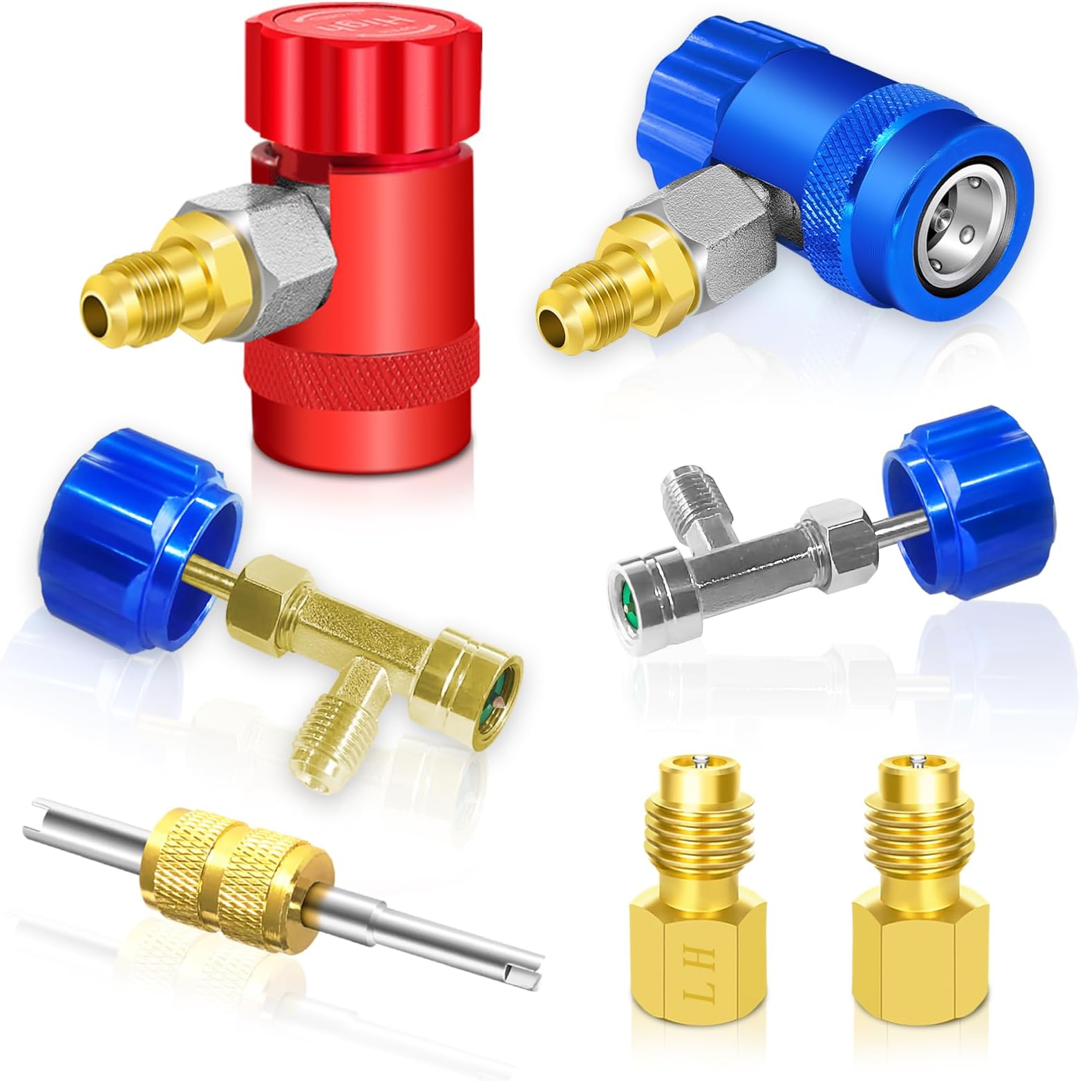 Amazon.com: AC R134a Adapters Kit, R134a Quick Couplers with Self ...