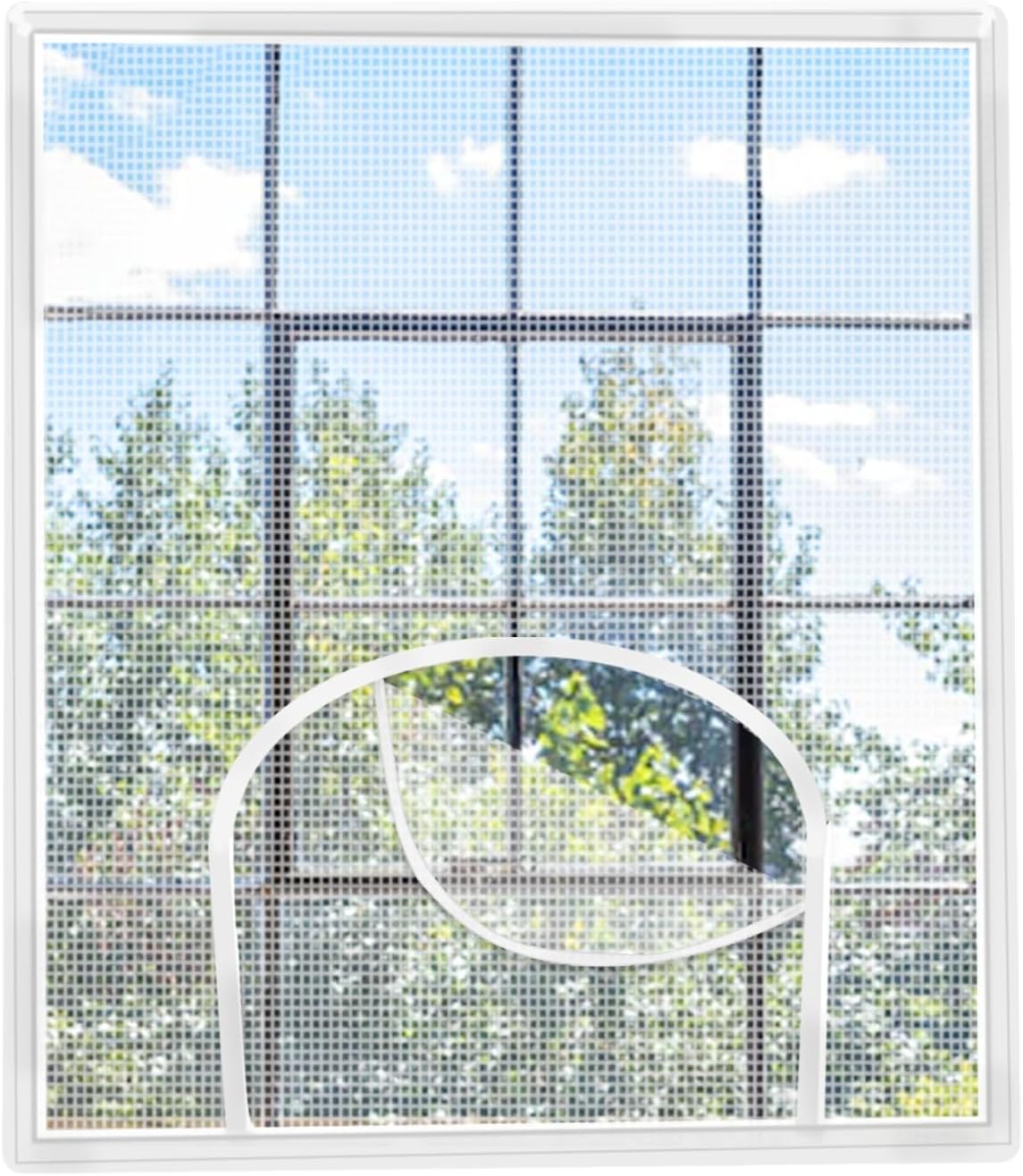 Auptiz Fly Screen Window, Adjustable Window Screen, with Zip Opening ...