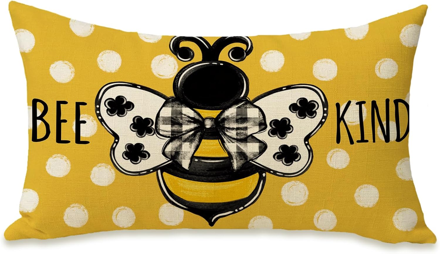 Amazon.com: Fahrendom Spring Honey Bee Kind Lumbar Decorative Rectangle ...