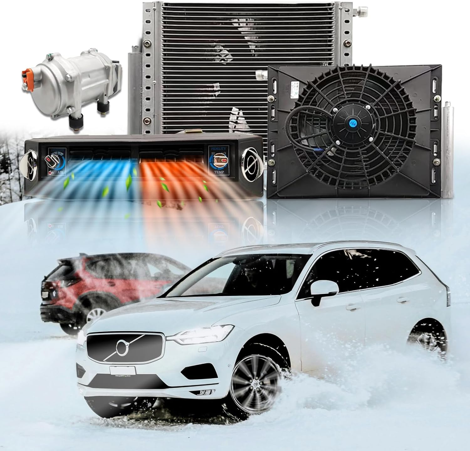 Amazon.com: 12V Under Dash Air Conditioner 10500 BTU - Universal ...