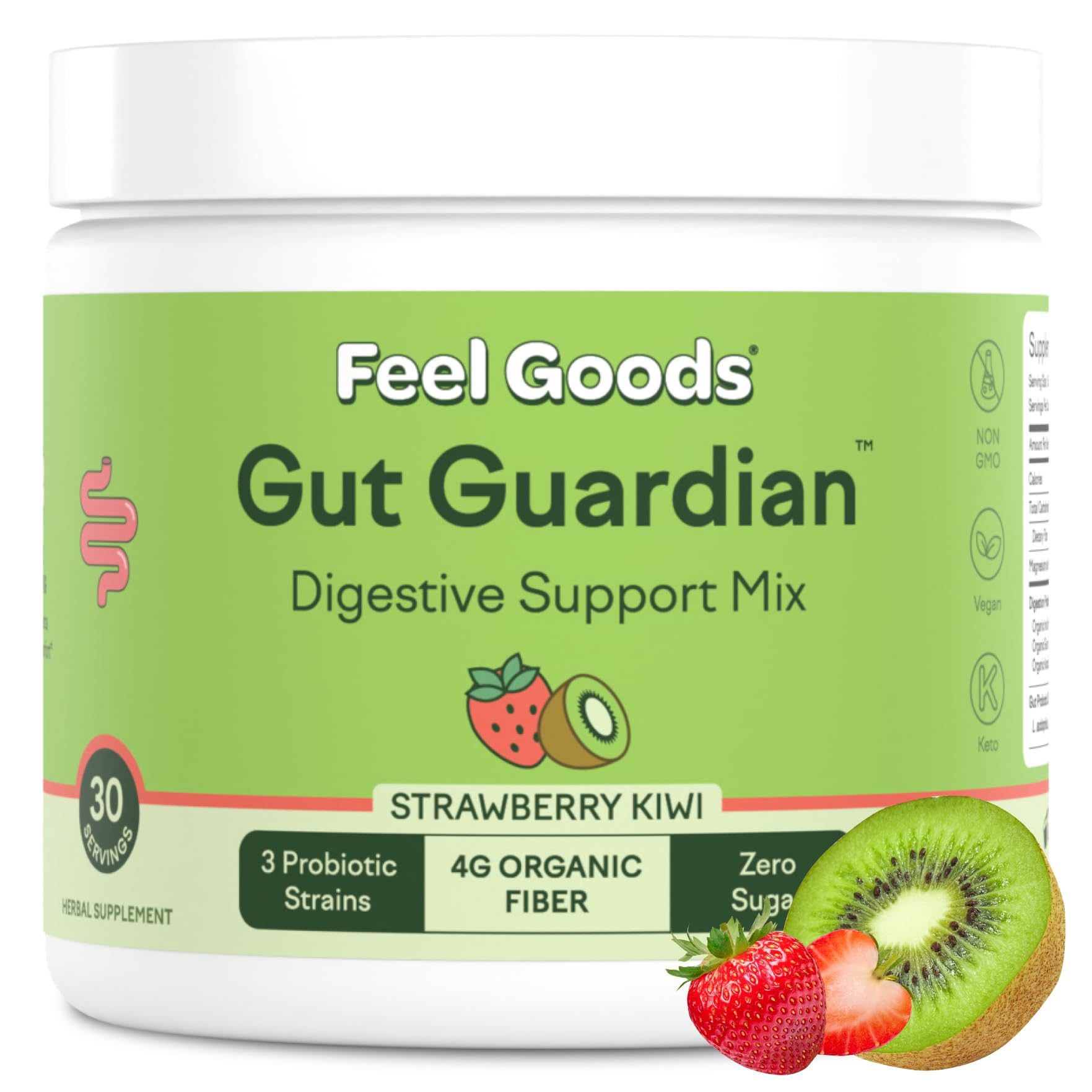 Feel Goodsgut Guardian Organic Fiber Probiotic And Prebiotic Powder ...