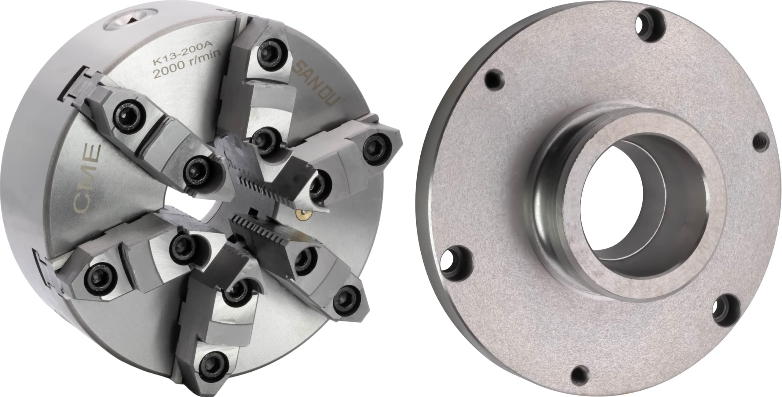 CME 10" 3-Jaw Self-Centering (Scroll) Lathe Chuck with L00 Long Taper ...