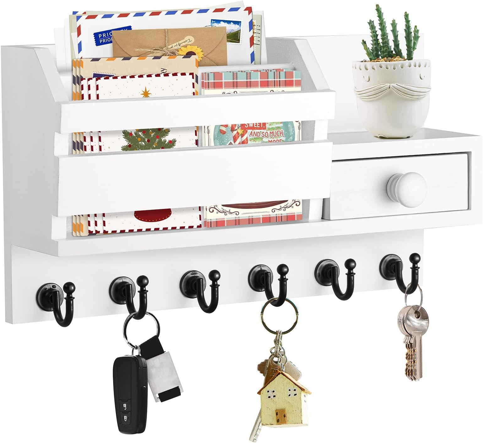 Amazon.com: RelaxScene Key Holder Wall Mount - Key Hooks for Wall Decor ...