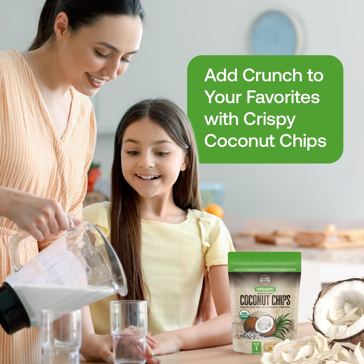 Snapklik.com : Ava Farms Coconut Chips 1 LB Large Coconut Flakes ...