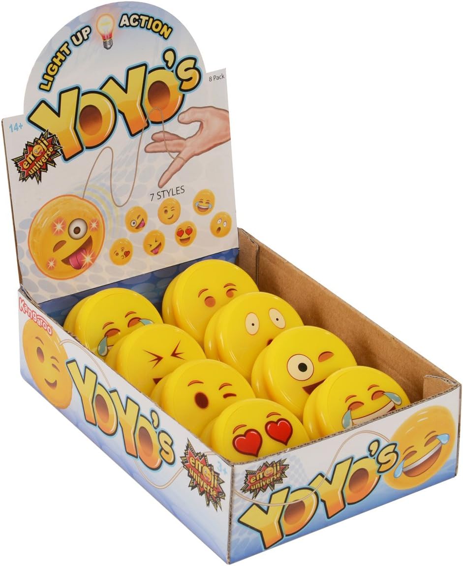Amazon.com: Kangaroo Emoji Universe: Emoji Faces Light Up Yo-Yos (8 ...