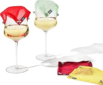 Khen Weighted Outdoor Wine Glass Covers - Set of 4 - Keep Bugs & Winged ...