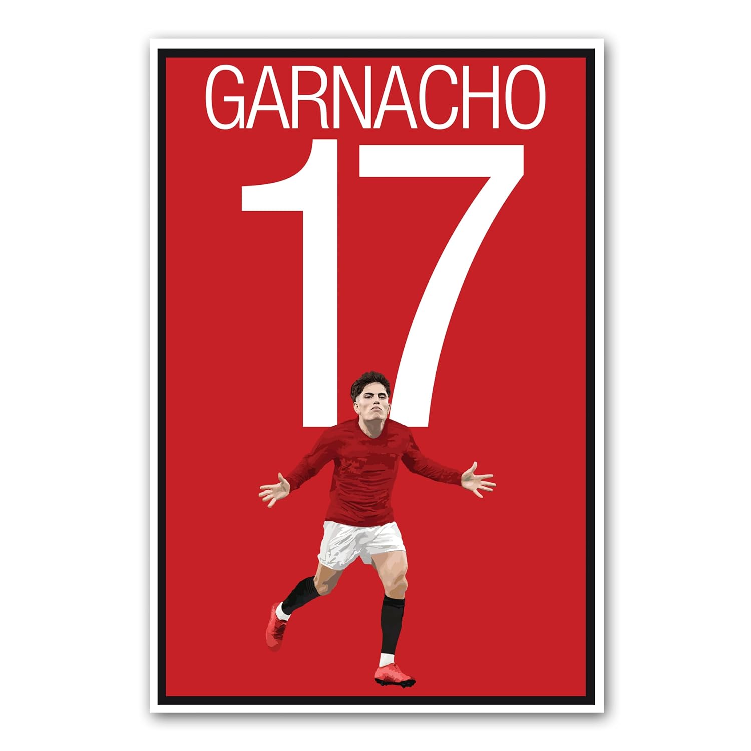 Amazon.com: Alejandro Garnacho Manchester United Soccer Print ...