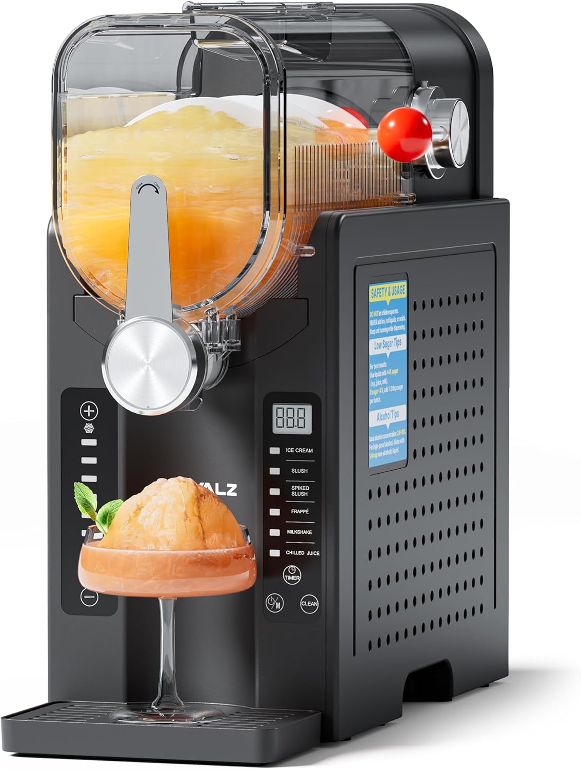 Amazon.com: CHIVALZ Slushie Machine No Ice Needed, 88 oz Frozen Drink ...