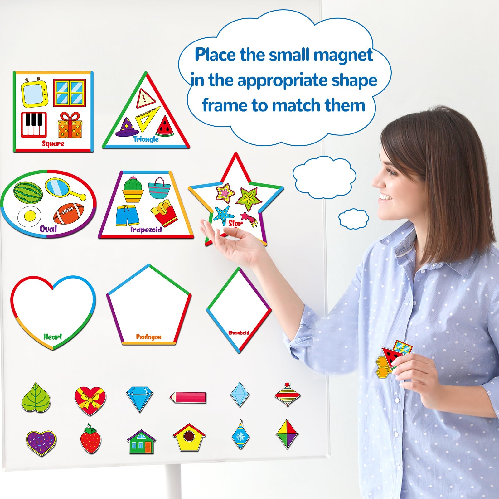 Toddler Magnets For Refrigerator Magnetic Shapes Color Sorting Matching ...
