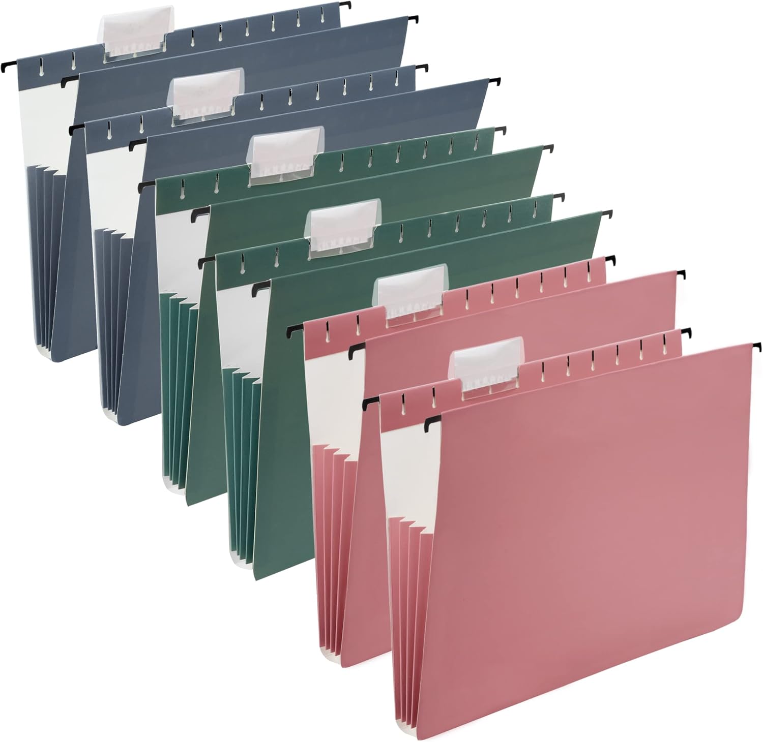 Y YOMA Extra Capacity Hanging File Folders, Expandable Hanging Folders ...