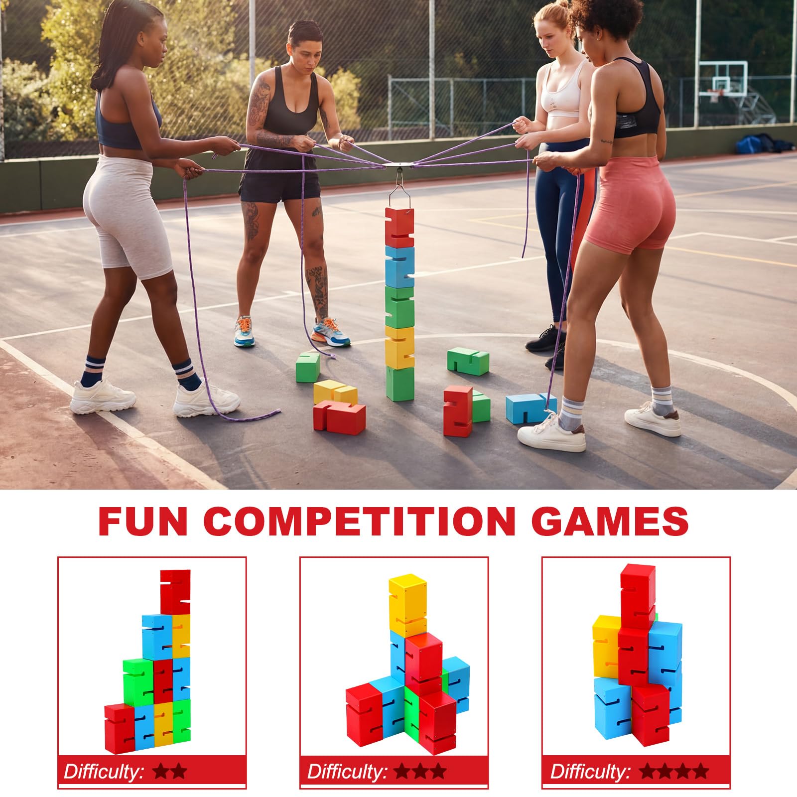 Snapklik.com : 5 Pcs Teamwork Building Block Set Adult Team Building ...