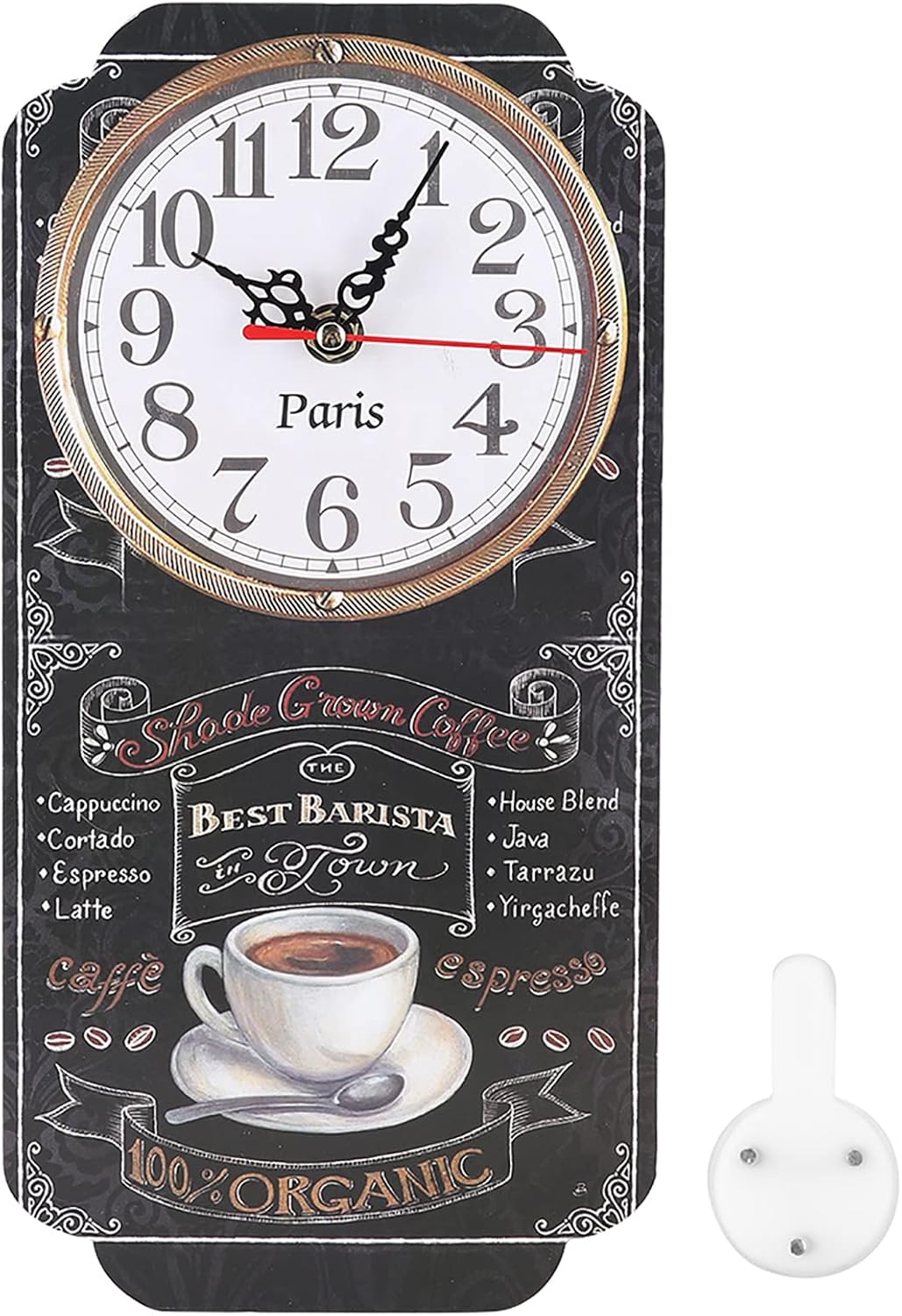 Amazon.com: plplaaoo Elegant Style Rectangular Wall Clock, Vintage Wall ...