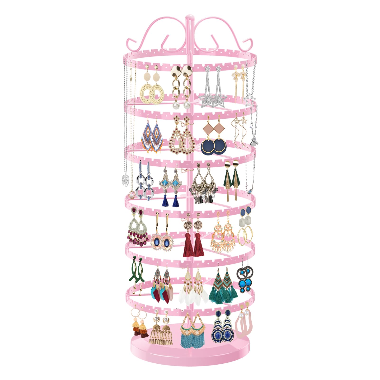 Amazon.com: LASZOLA 6 Tier Pink Earring Holder Organizer Tree Women ...