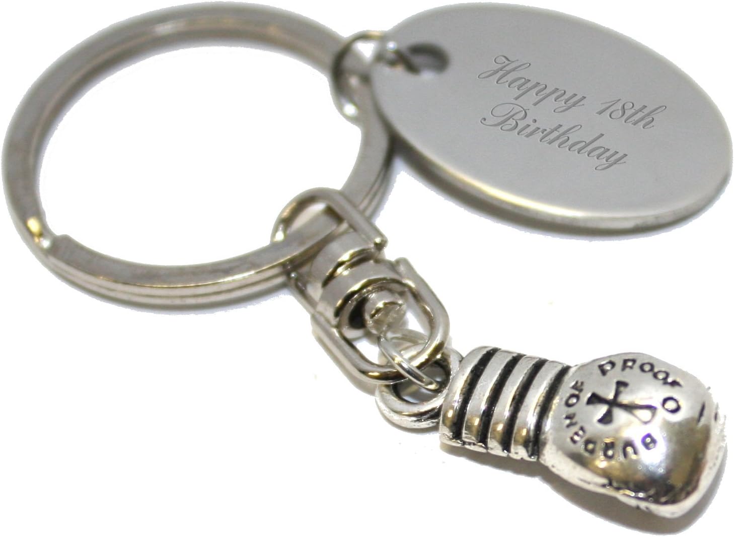 Amazon.com: Happy 18th Birthday boxing glove keyring in gift pouch ...