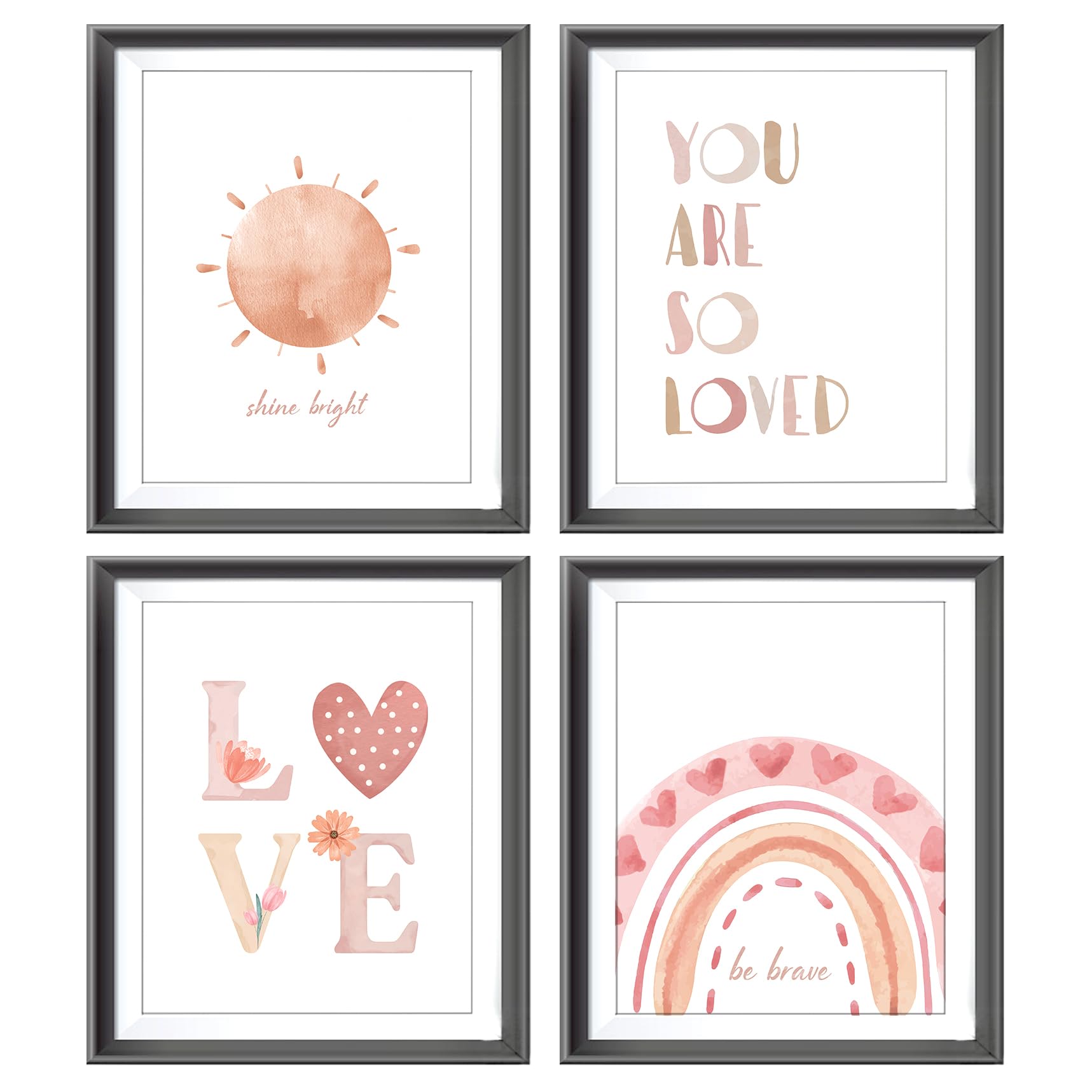 Amazon.com: You Are So Loved Watercolor Boho Pink Sun Sunshine Rainbow ...