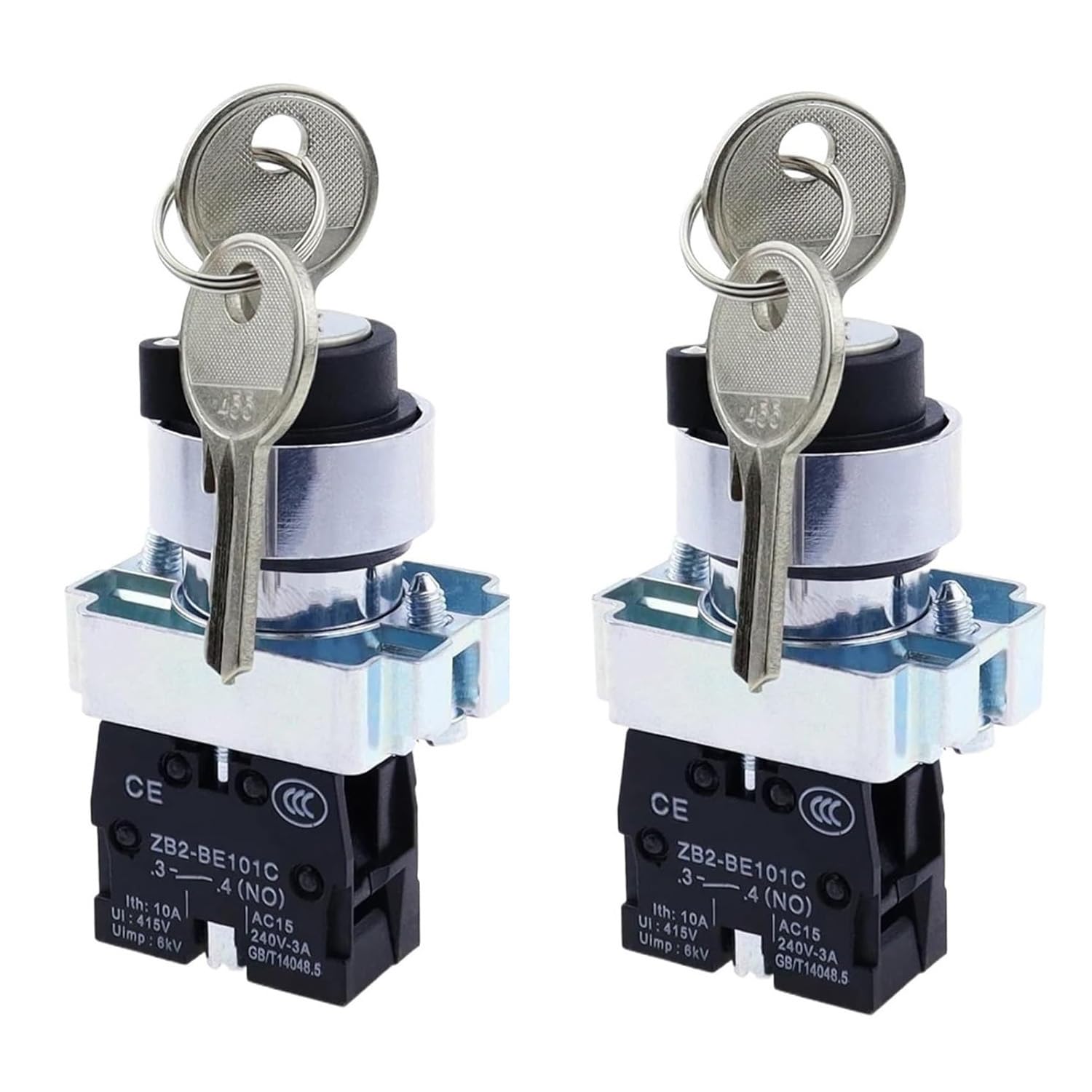 Snapklik.com : Gebildet Key Switch 2 Position Maintained 1NO Latching ...