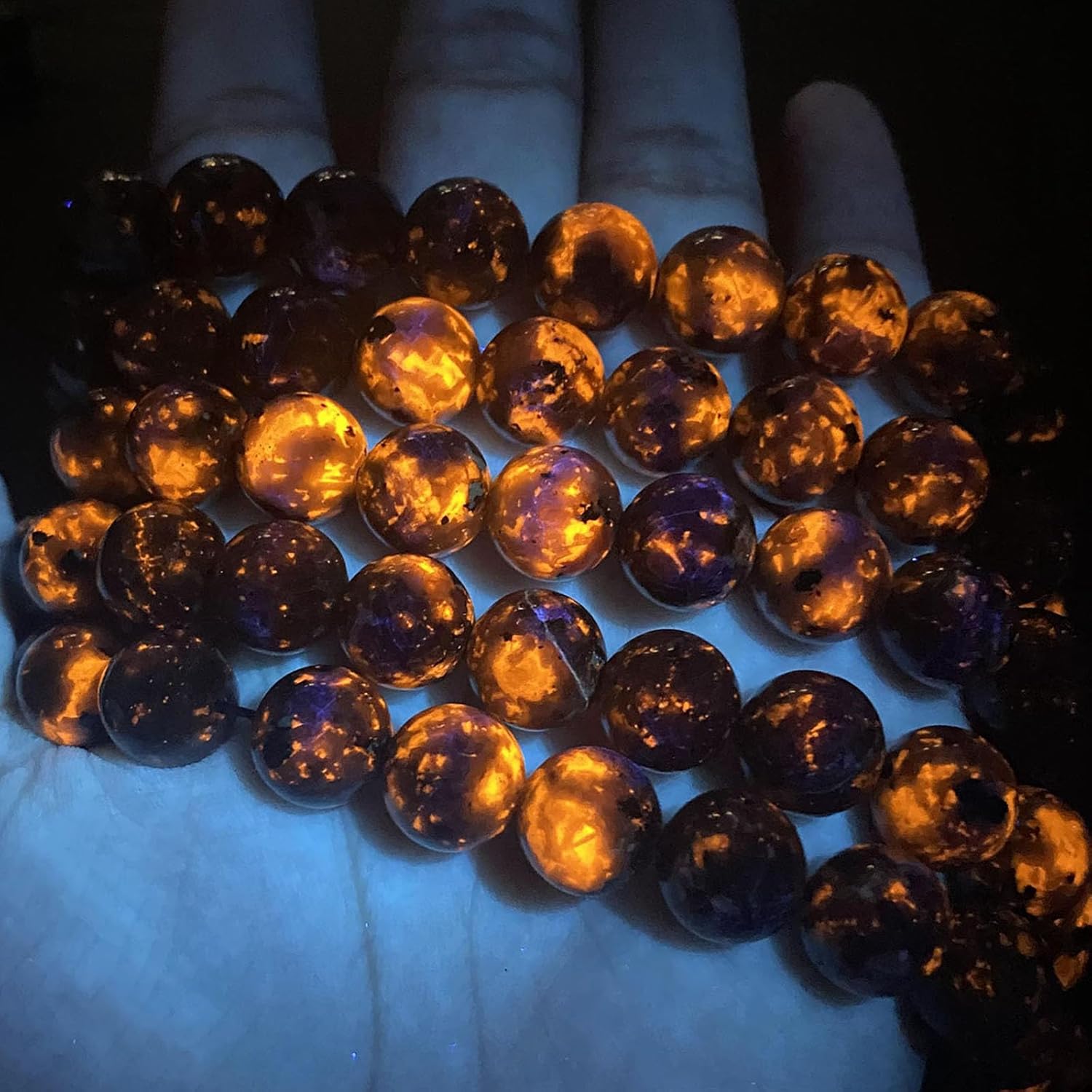 Amazon.com: 4MM 180pcs Natural Flame Yooperlite Stone Energy Beads ...