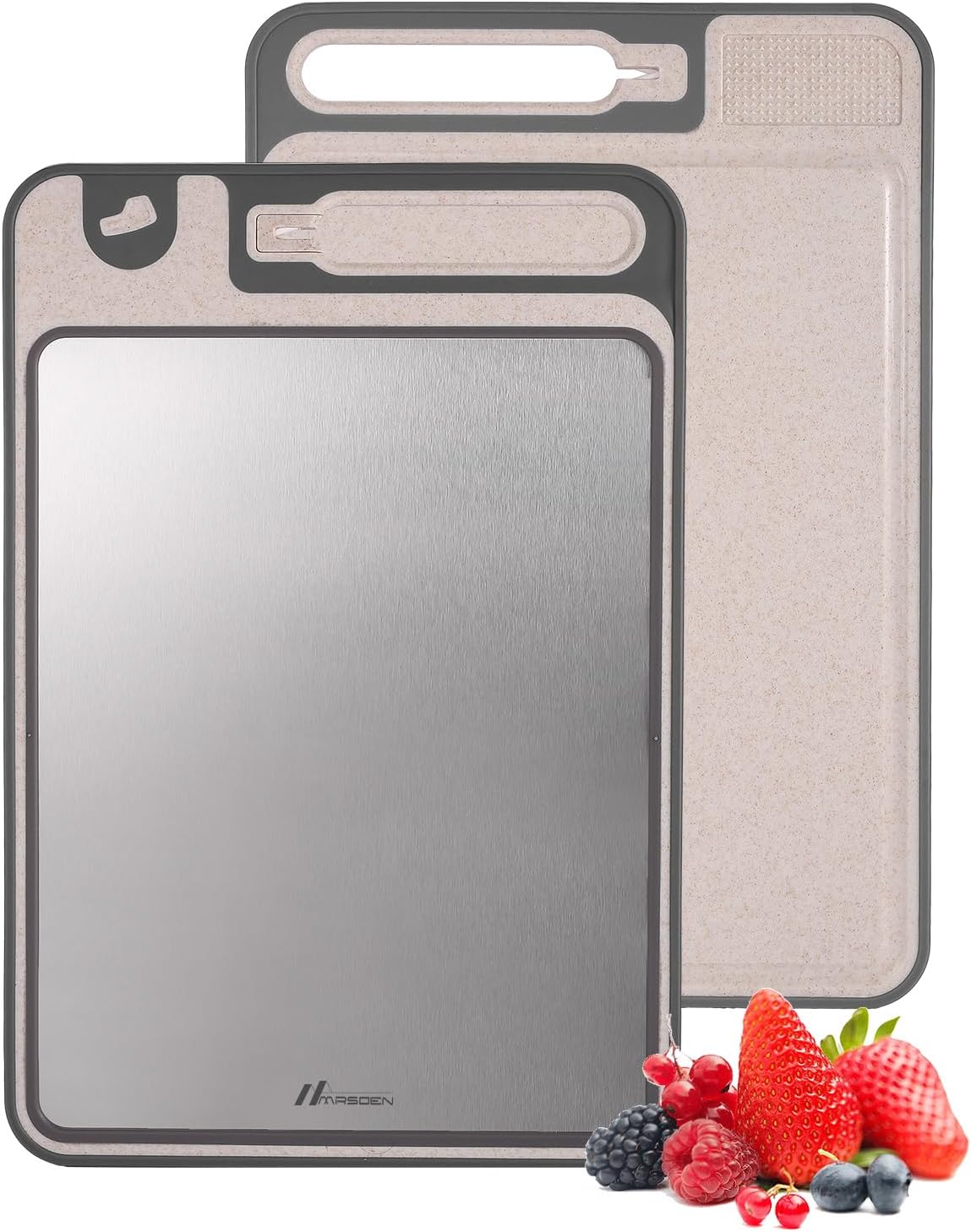 Amazon.com: Steel Cutting Boards for Kitchen Stainless Steel Chopping ...