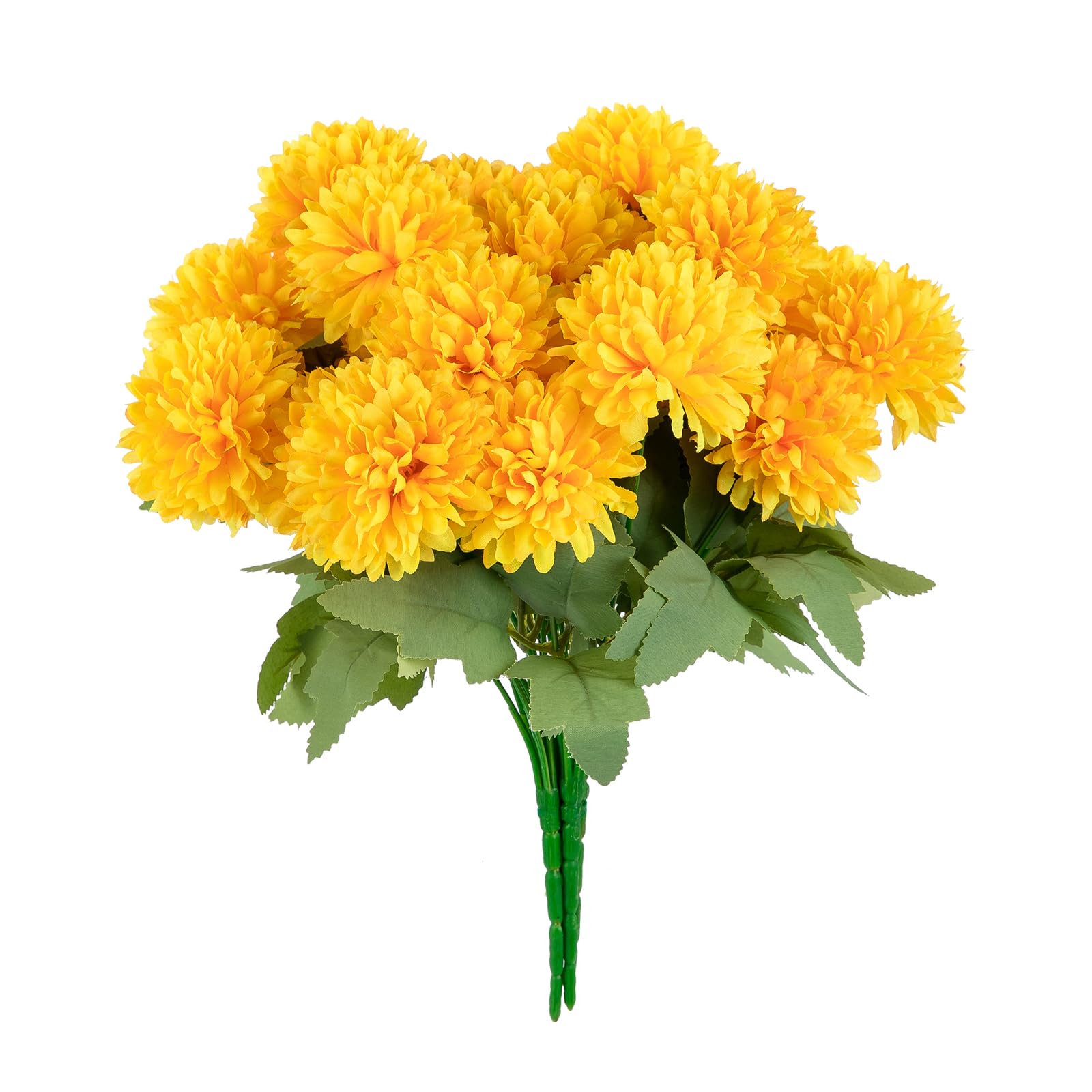 Amazon.com: Artificial Marigold Flowers, 4 Pack 12 Inch Silk Marigold ...