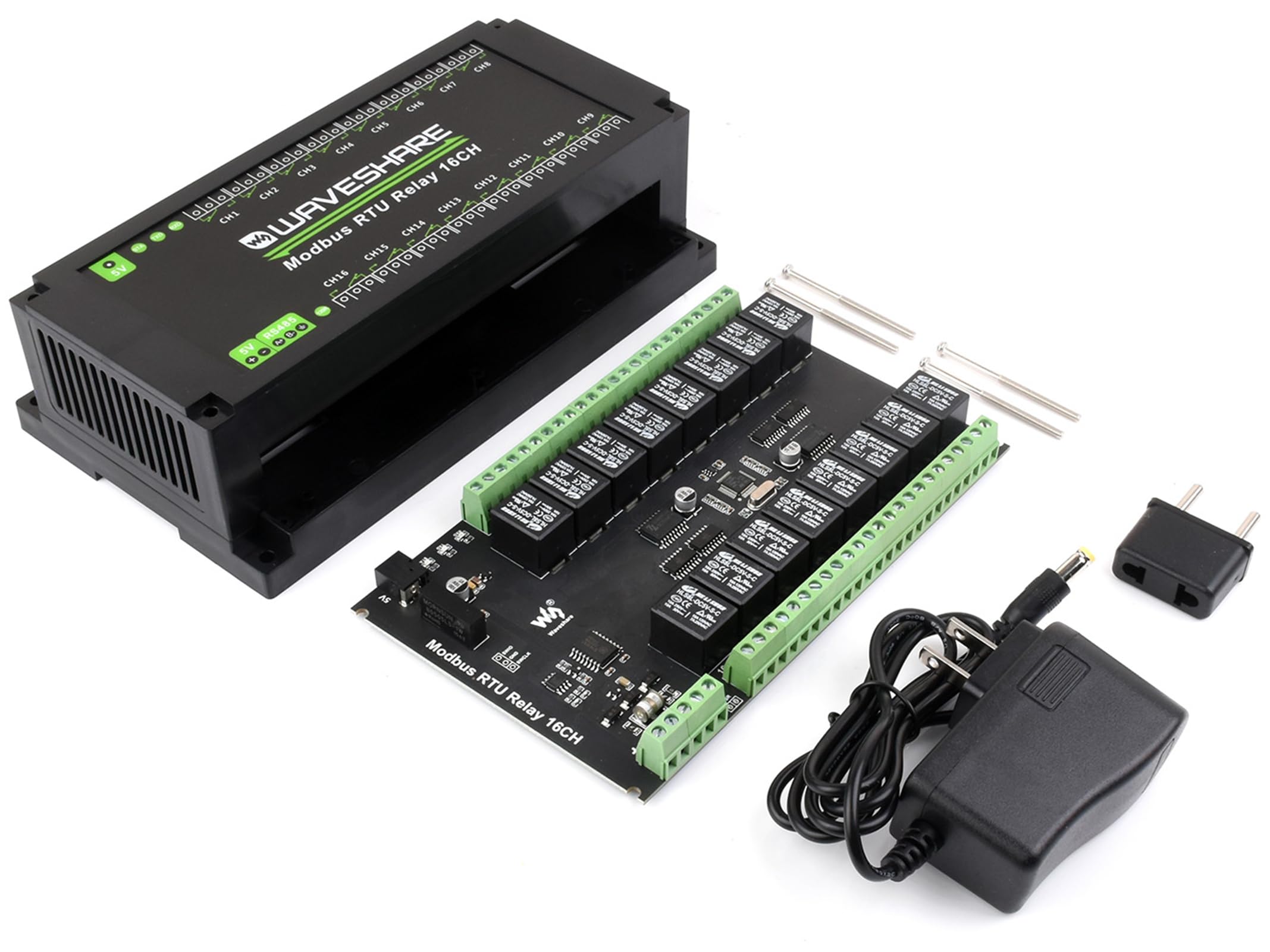 Amazon.com: Modbus RTU 16-Ch Relay Module with RS485 Interface ...