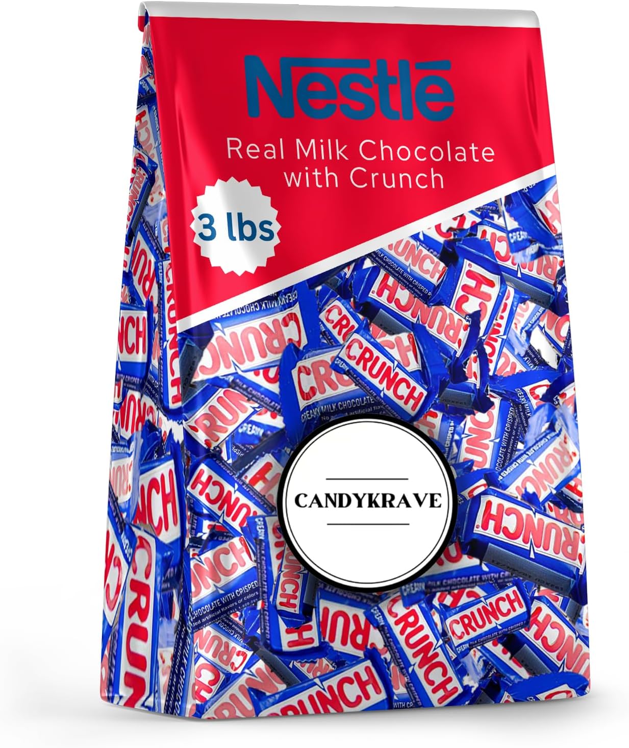 Amazon.com : CandyKrave Crunch Snack Size Chocolate Bars Milk Candy, 3 ...