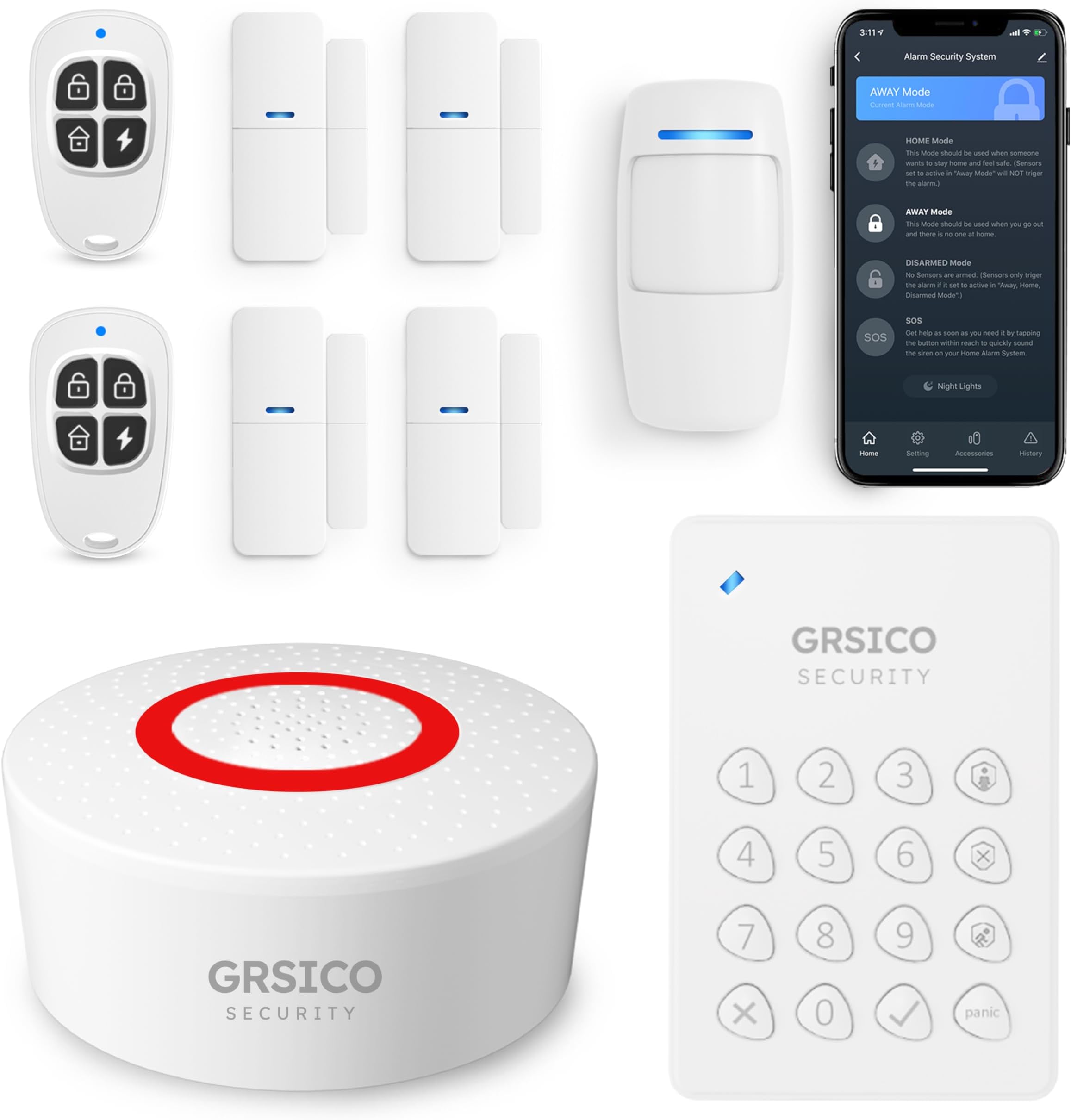 Amazon.com : KERUI Wireless Home Security System, WiFi Door Alarm ...