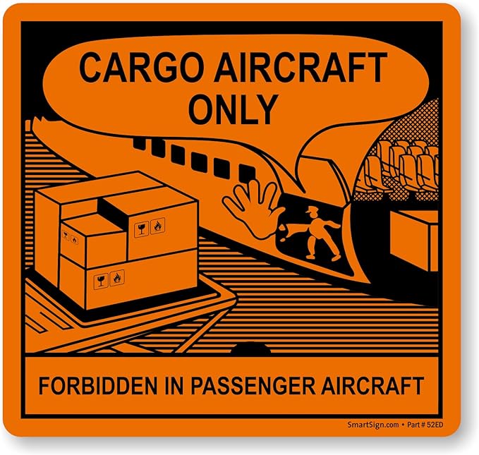 Amazon.com: SmartSign 'Cargo Aircraft Only Forbidden in Passenger ...