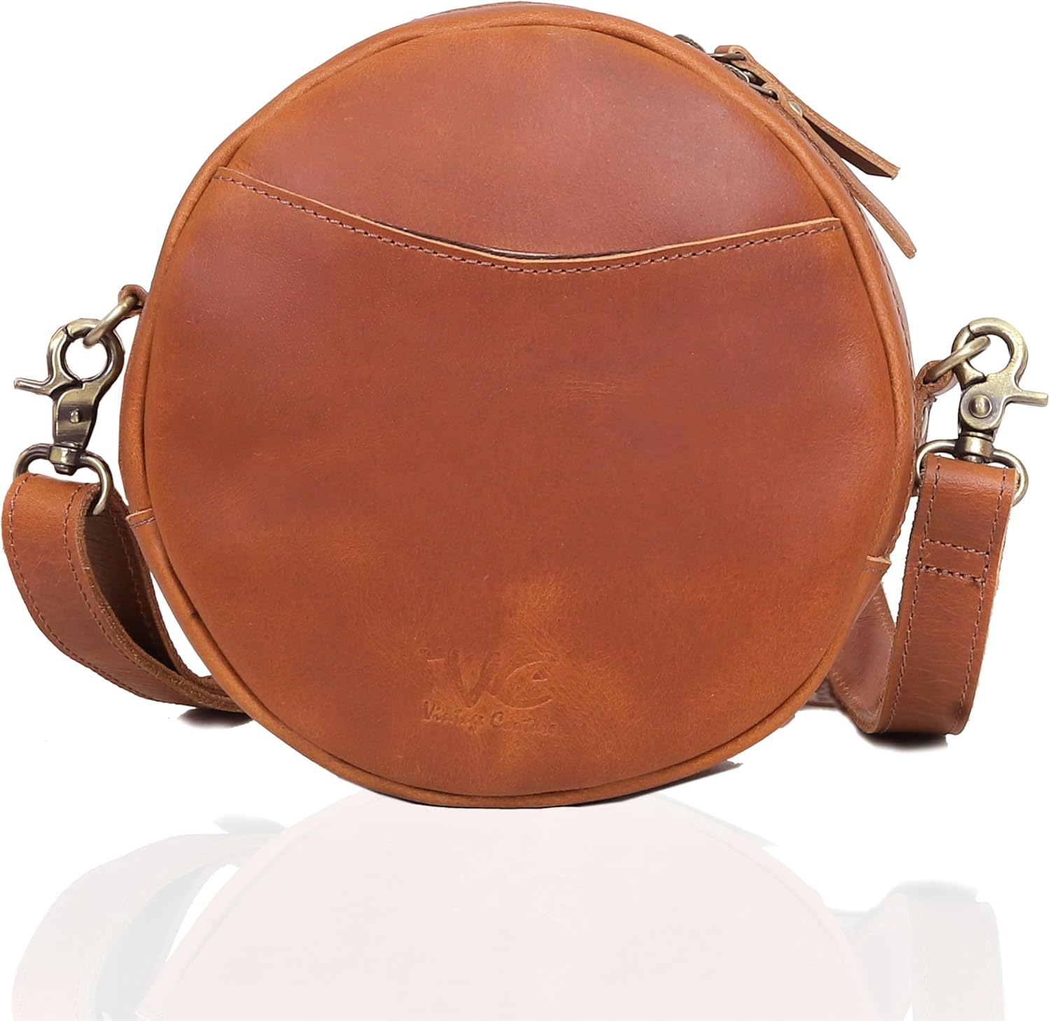 Leather Crossbody Bags for Women Trendy Circle Cross Body Shoulder Bag ...