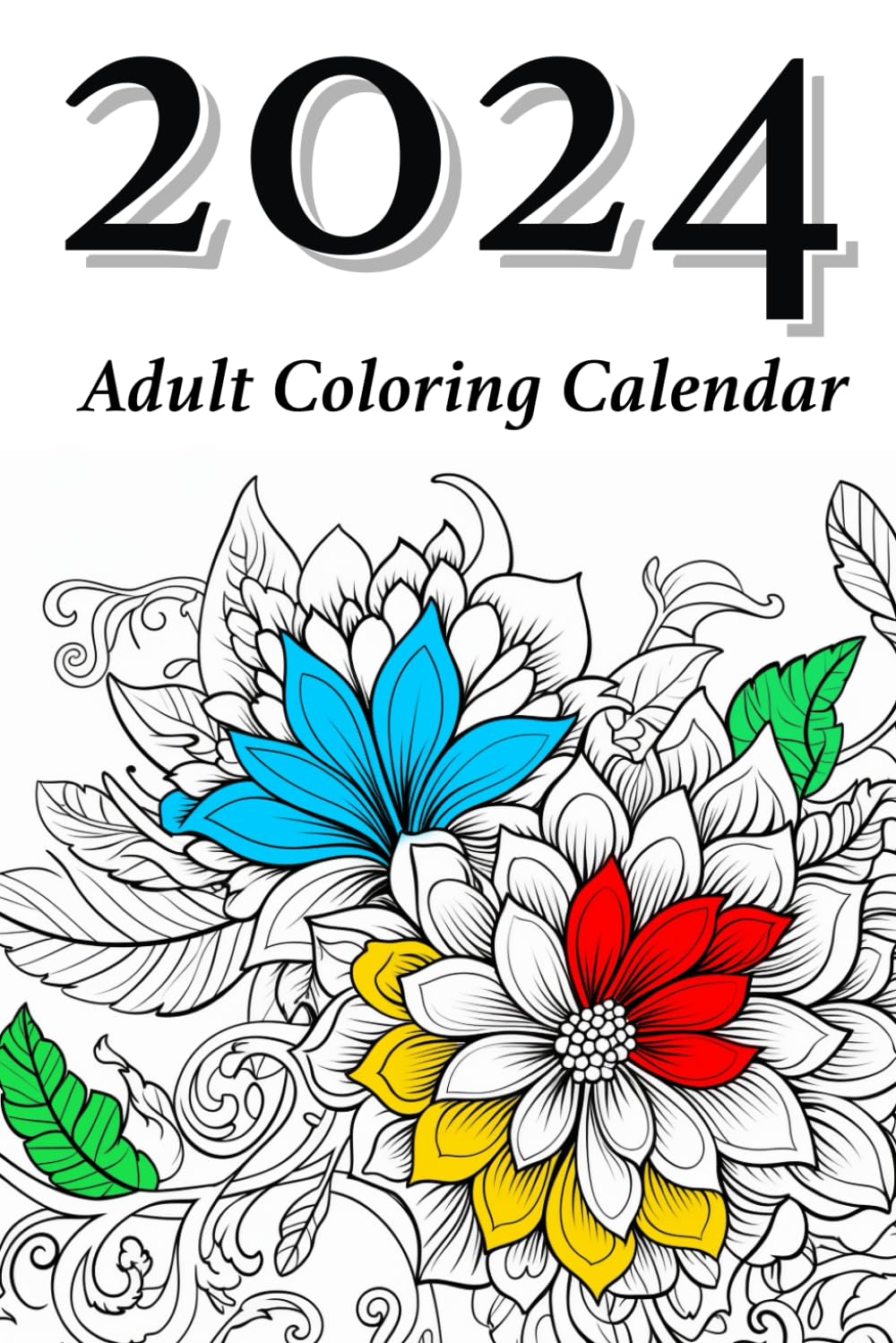 Amazon.com: 2024 Adult Coloring Calendar Book: 12 Months of Relaxing ...
